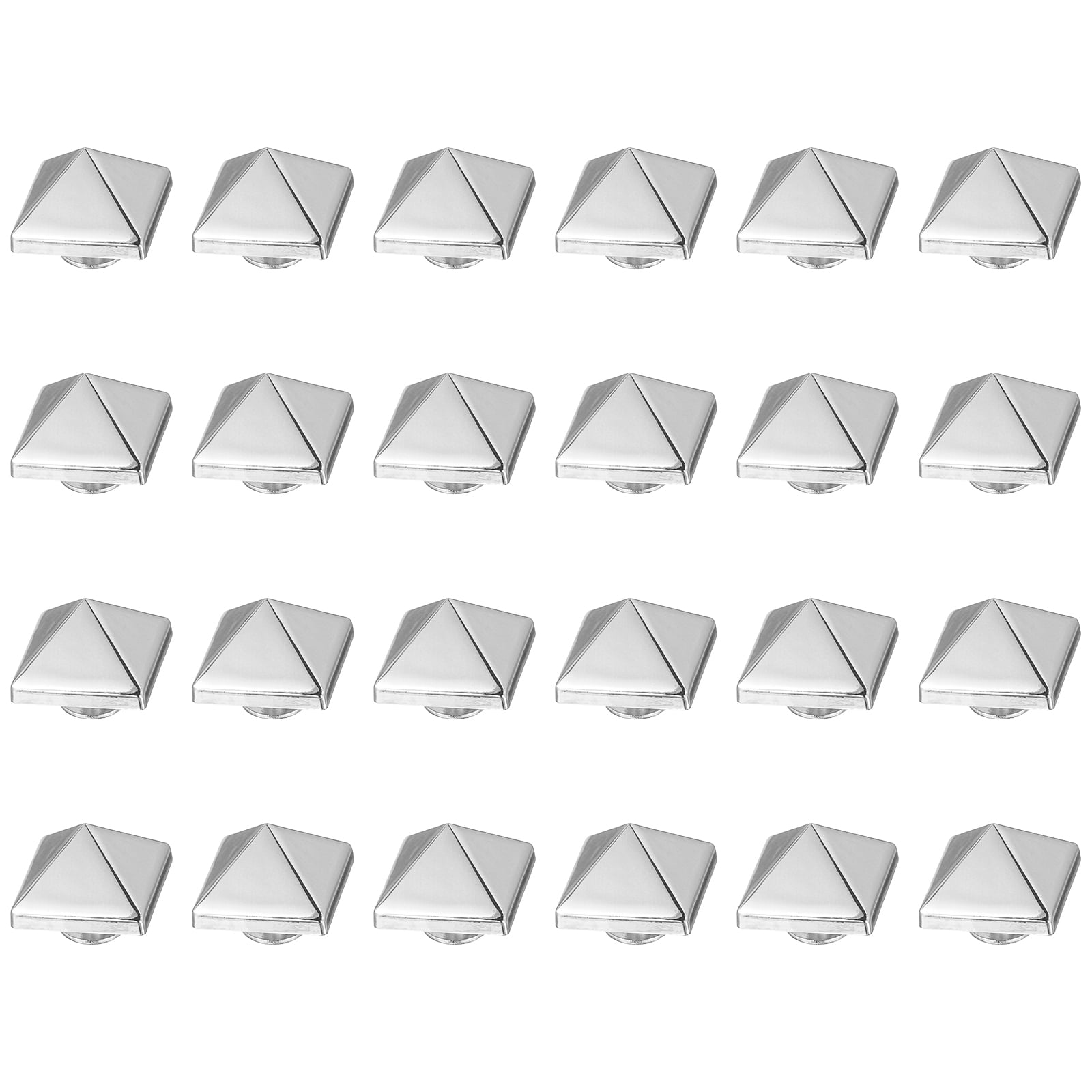 Uxcell 24 Pcs Square Spike Studs Rivets 15mm Metal Leather Rivets ...