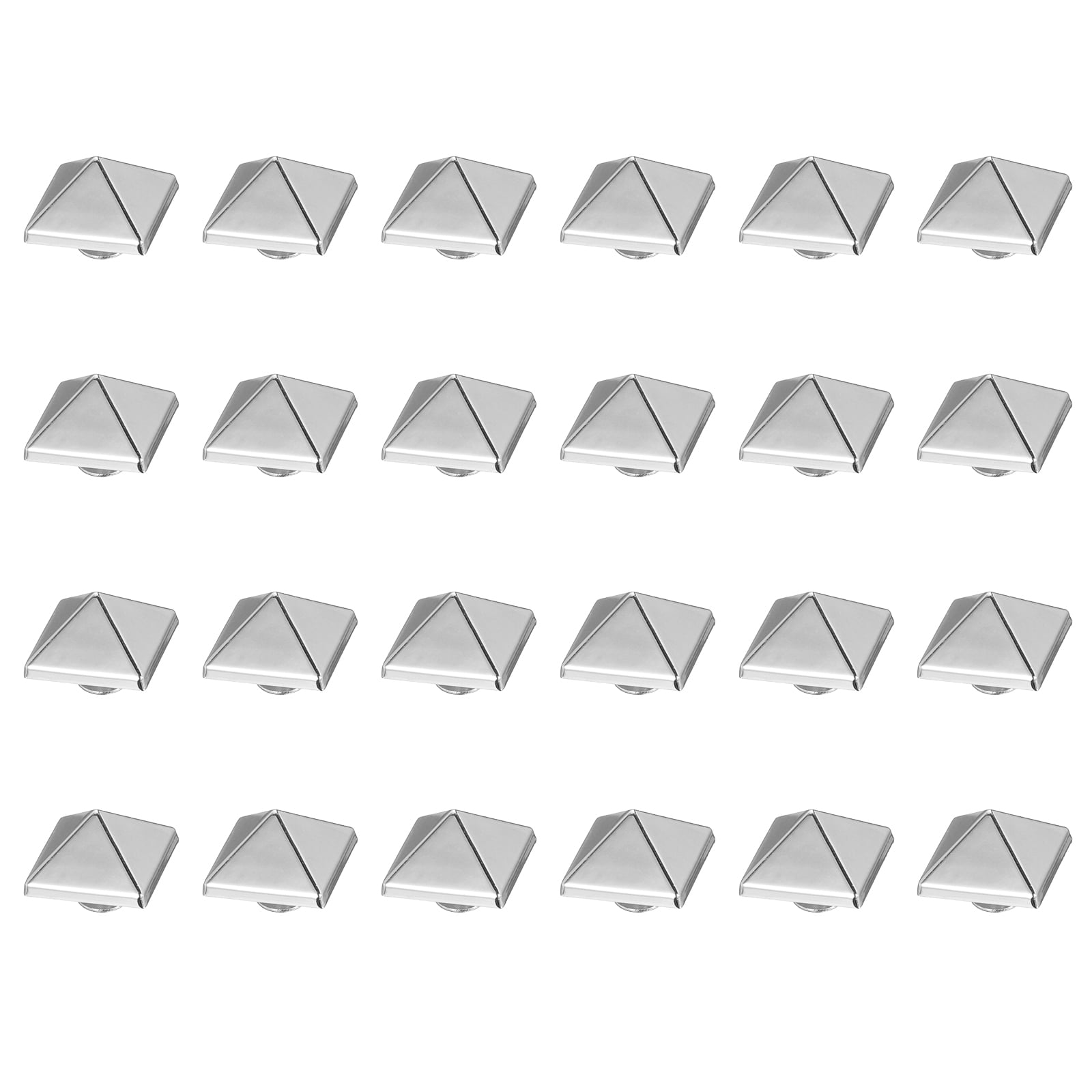 Uxcell 24 Pcs Square Spike Studs Rivets 18mm Metal Leather Rivets ...
