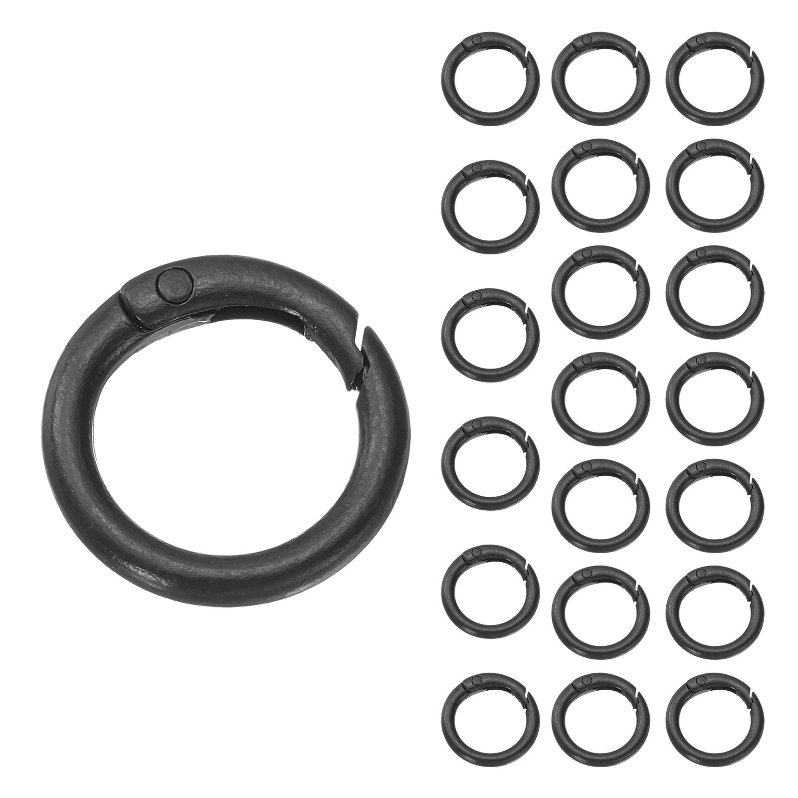 Uxcell 24 Pcs Trigger Spring O Rings, 0.6 Inch Round Snap Clip Small ...