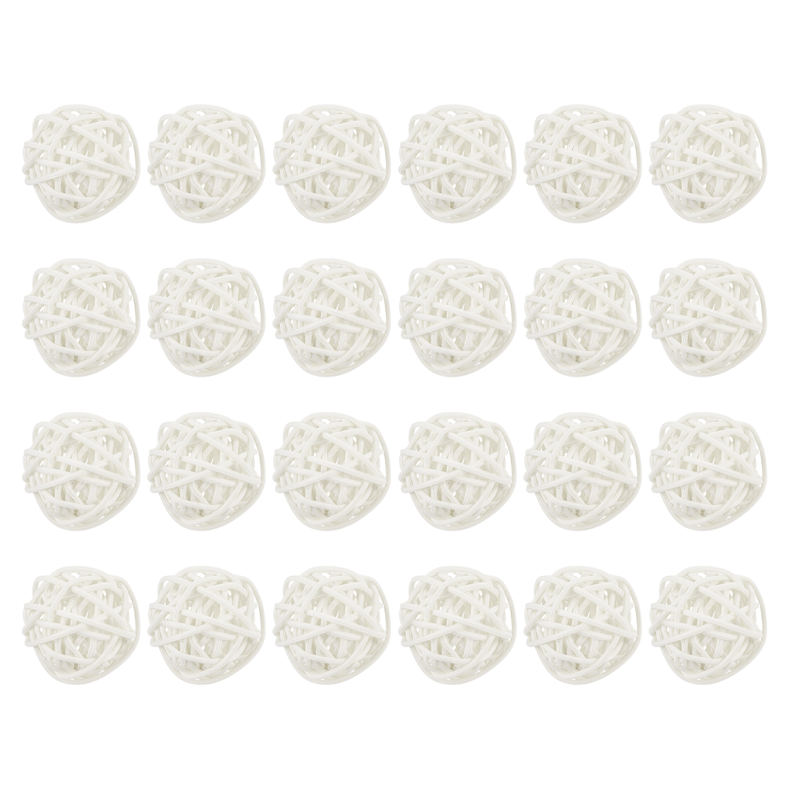 Uxcell 24 Pcs Wicker Rattan Balls 1.2 Inch Rattan Decorative Balls Vase ...
