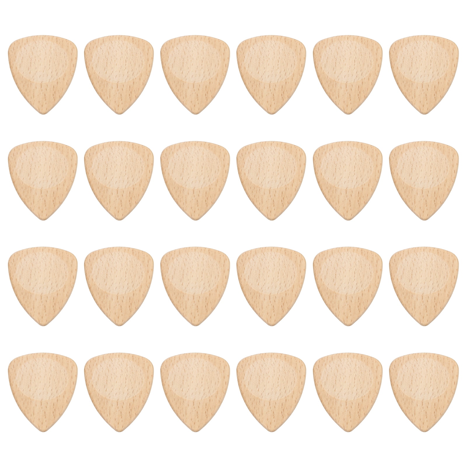Uxcell 24 Pcs Wood Guitar Pick, 3.0mm Ultra Heavy Gauge Beech Wood ...
