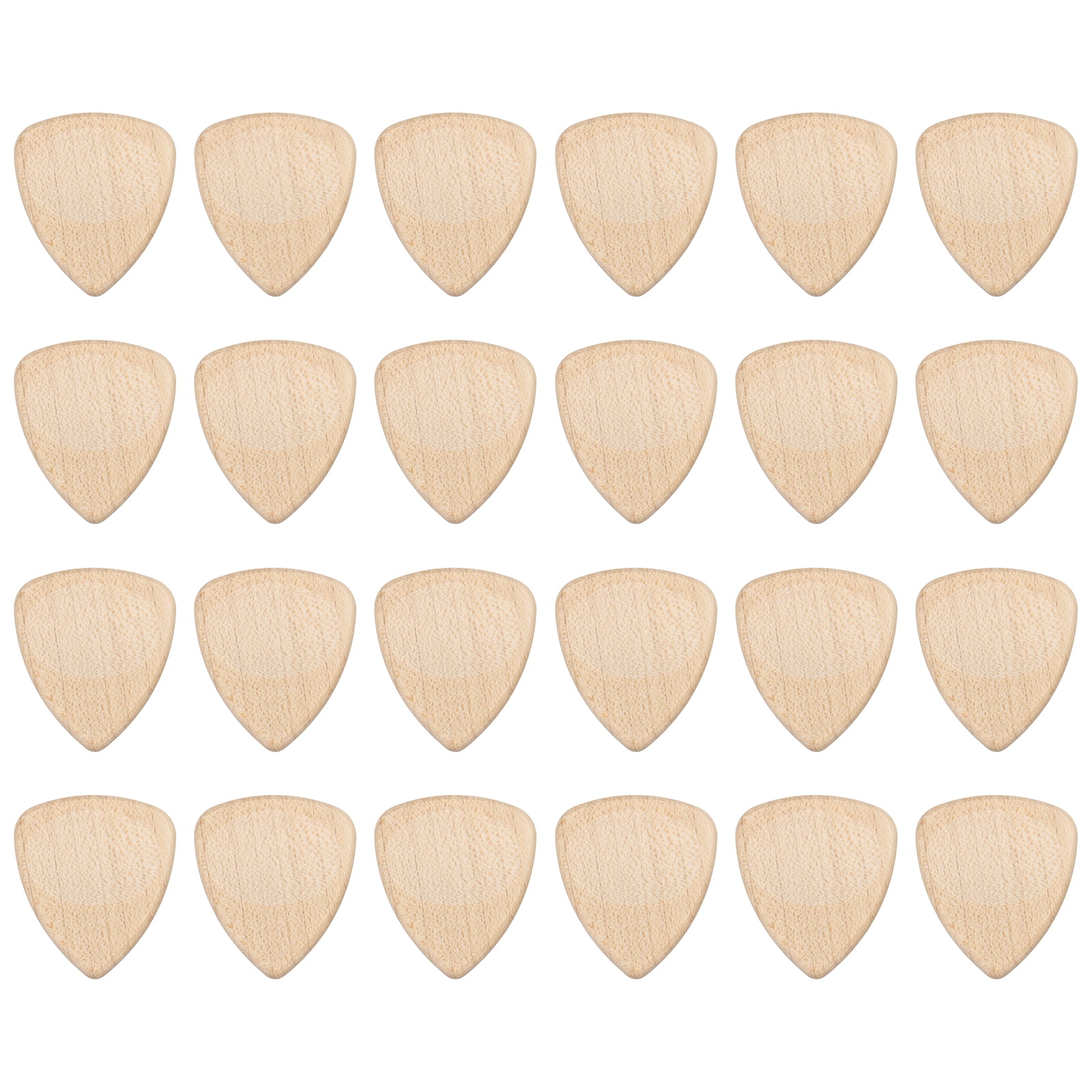 Uxcell 24 Pcs Wood Guitar Pick, 3.0mm Ultra Heavy Gauge Maple Wood ...