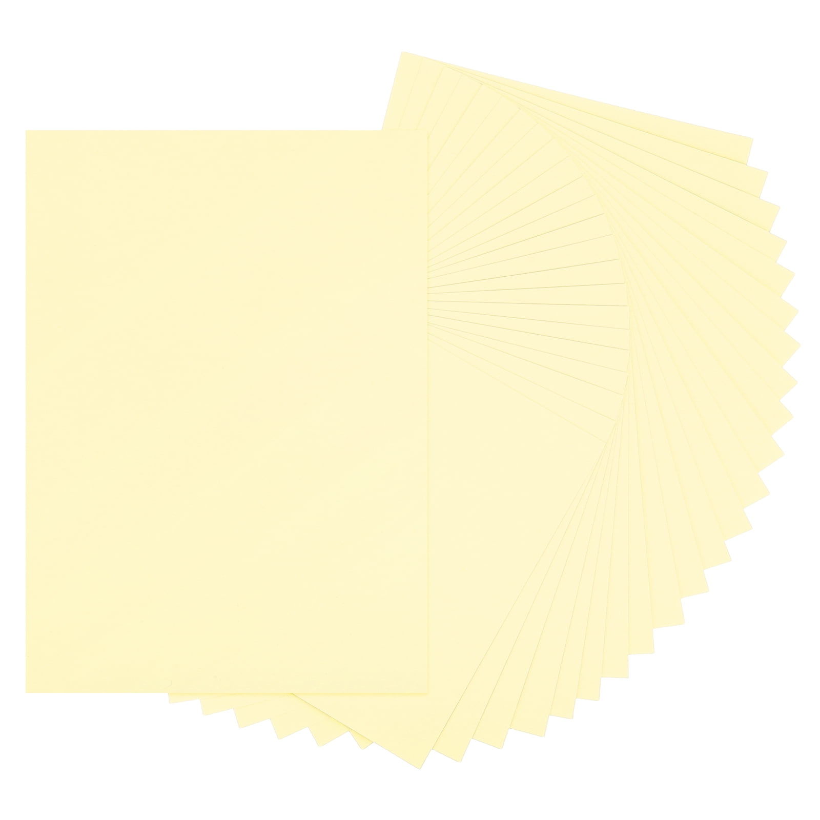 Uxcell 24 Sheets Light Yellow Cardstock Printer Paper 8.5" x 11" A4 ...