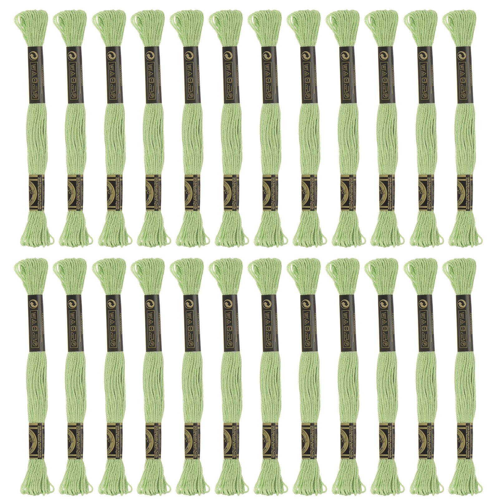 Uxcell 24 Skeins Embroidery Floss 8m Each Long Fiber Cotton Cross ...