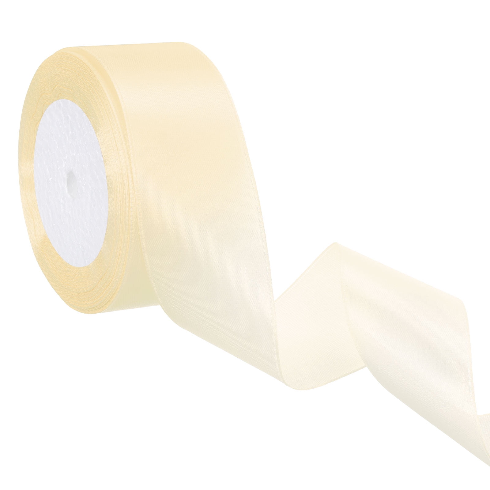 Uxcell 24 Yards Beige Satin Ribbon, Polyester for Gift Wrapping Wedding ...