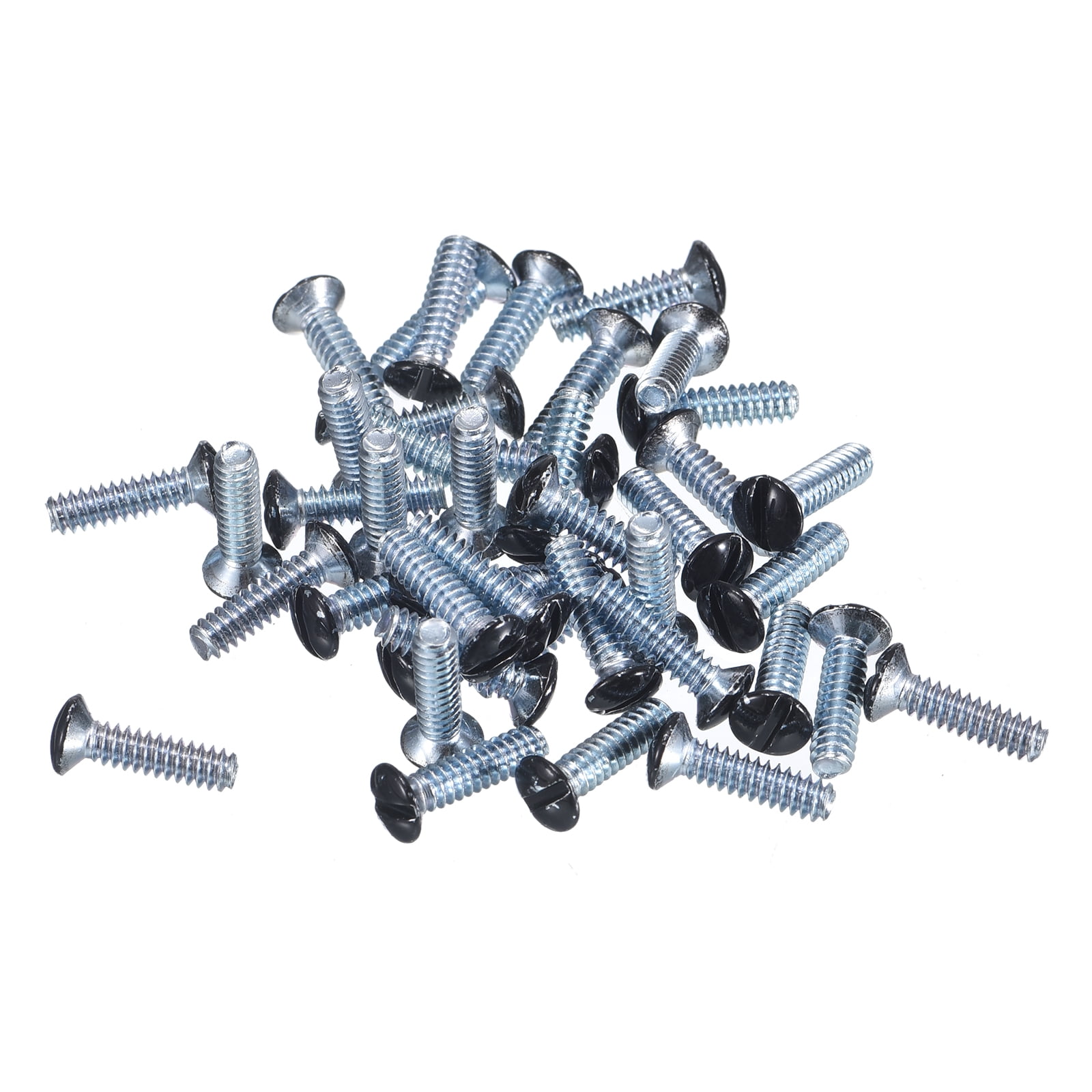 Uxcell 240 Pack Wall Plate Screws, 9/16" Long 6-32 Thread Outlet Screws Black Oval Head Milled ...