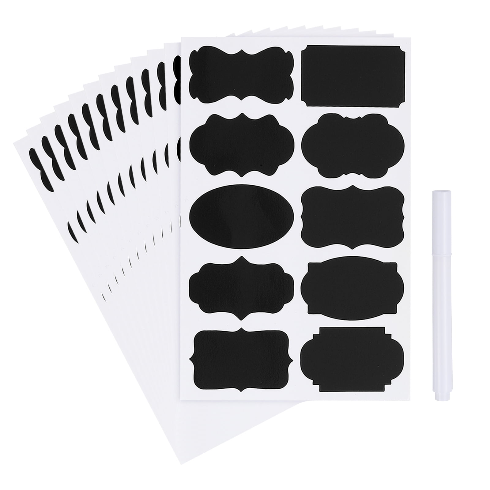 Uxcell 240 Pcs Chalkboard Labels for Jars, 2" x 3" Self Adhesive Blank ...