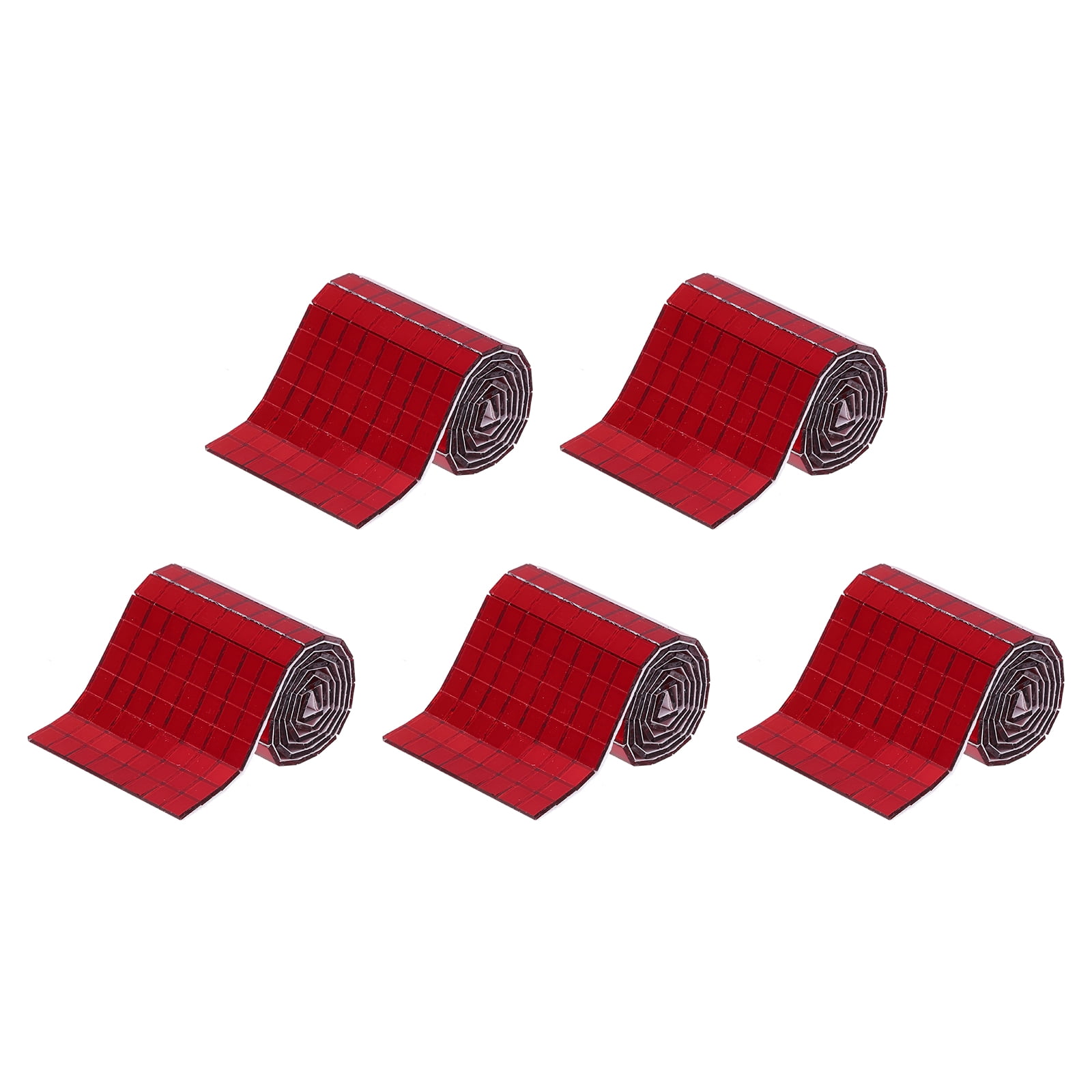 Uxcell 2400 PCS Glass Mirrors Disco Ball Tiles Self-Adhesive Wine Red ...
