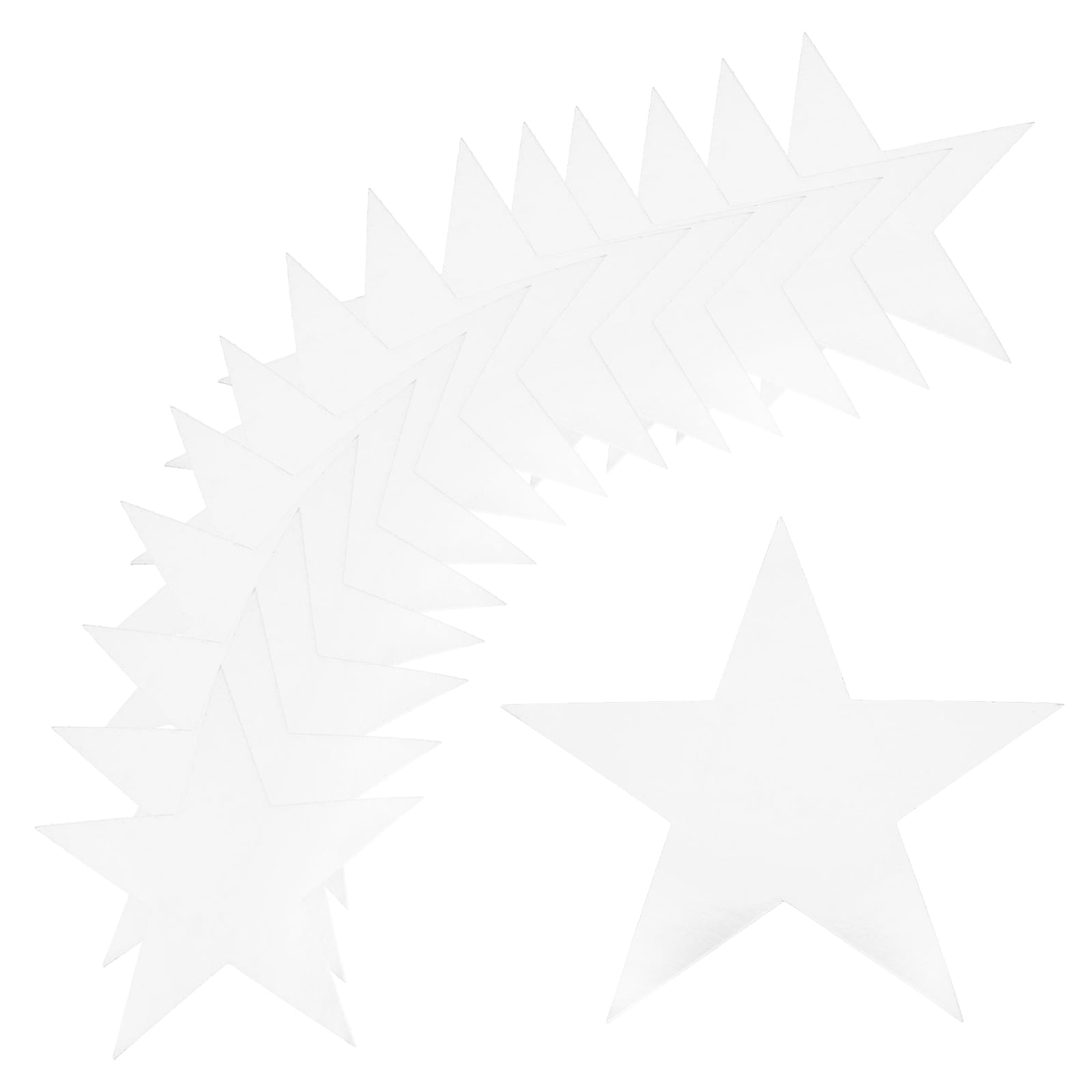Uxcell 240Pcs Silvery Star Cutouts Double Printed Paper Stars ...