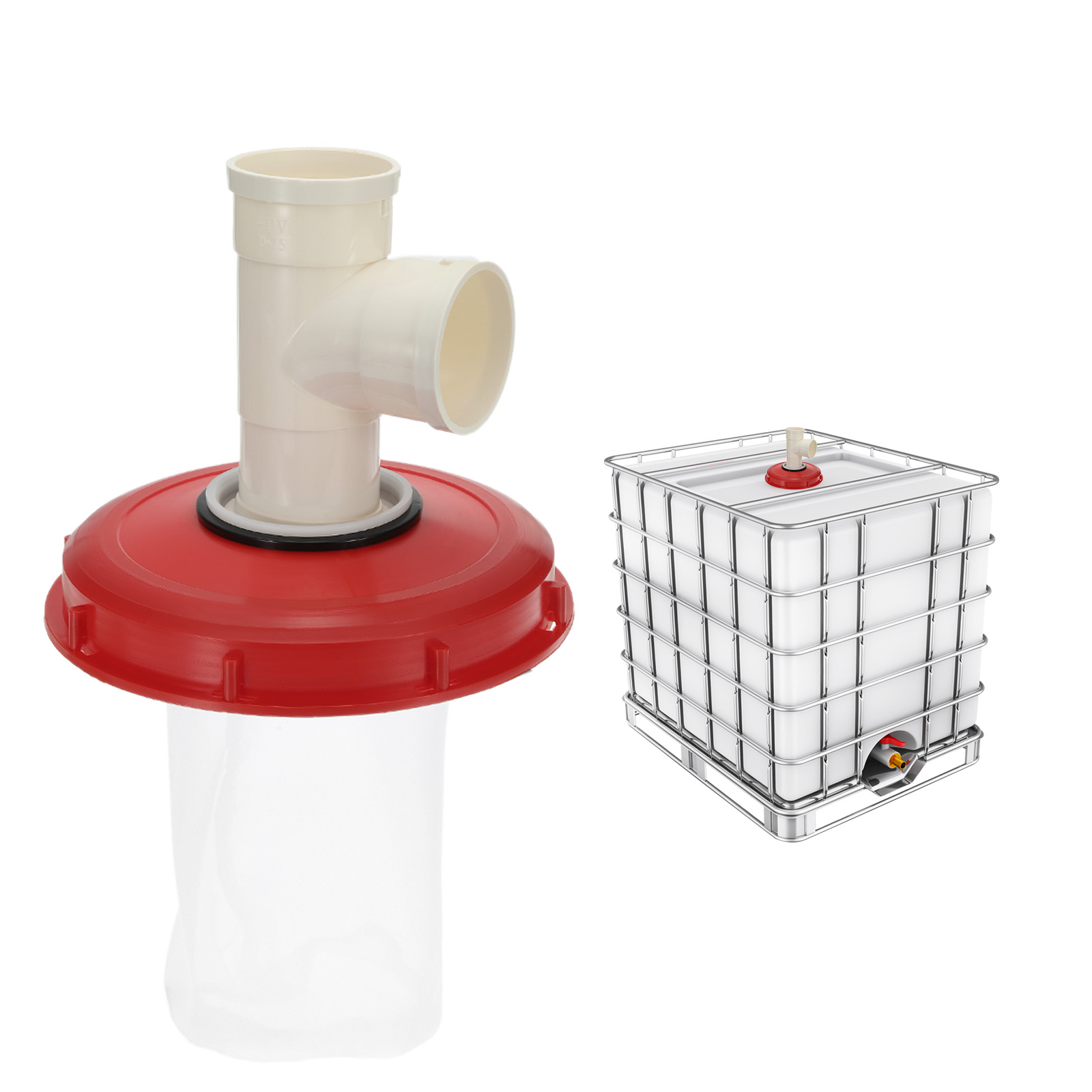 Uxcell 245mm IBC Lid Filter Cover 3-Way Plastic Rainwater IBC Tote ...