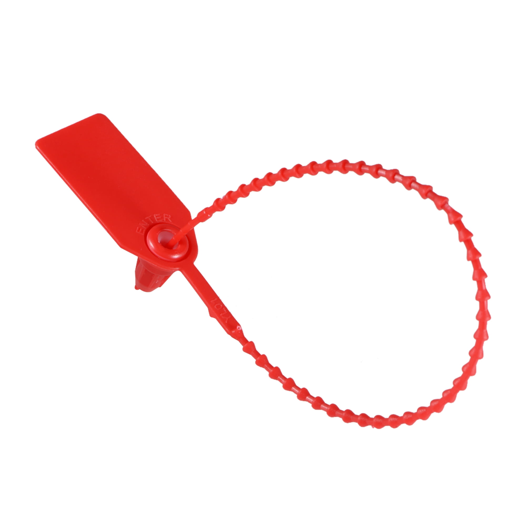 Uxcell 246mm Long Plastic Anti Tamper Security Tag Ties Red 20 Count ...