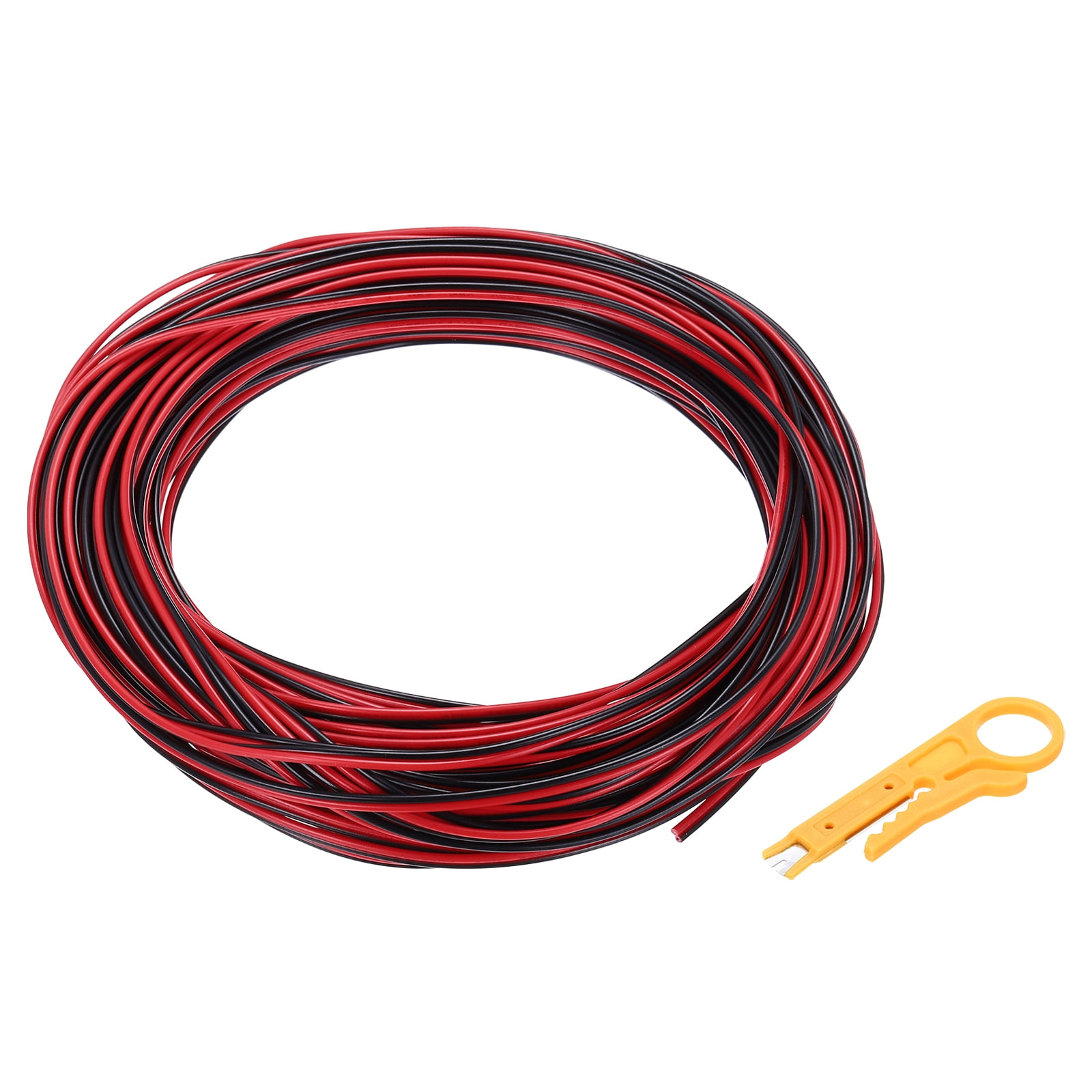 Uxcell 24AWG 2-Conductor Silicone Wire, Tinned Copper 66Ft/20M 300V 2 ...