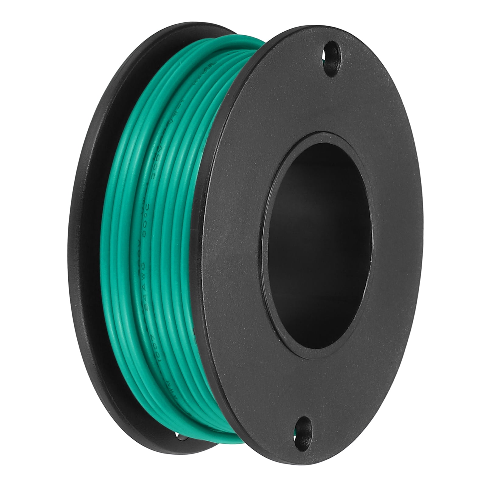 Uxcell 24AWG Stranded Wire Hookup 10M/33ft Green Electrical Wire UL1007 ...