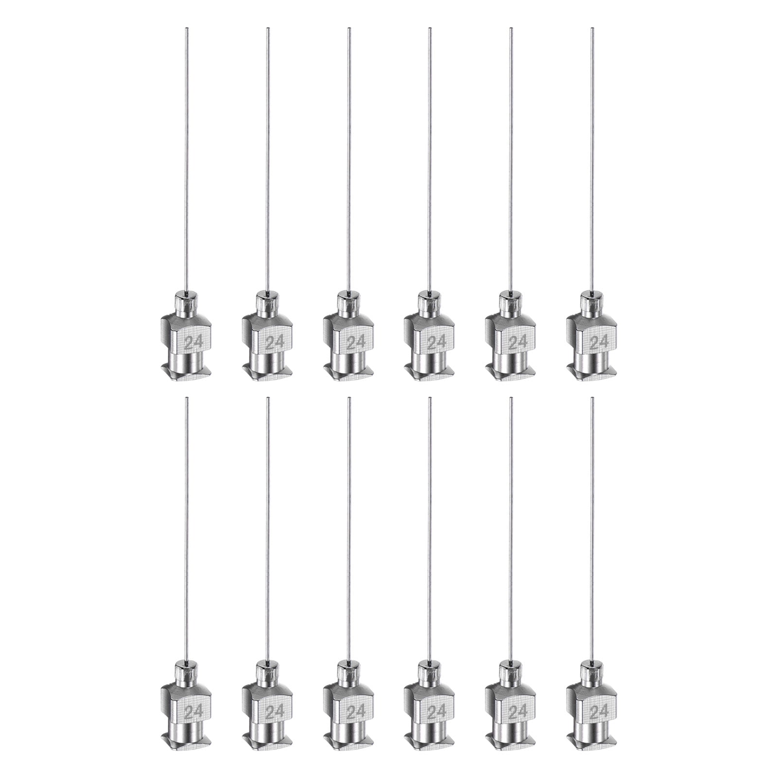 Uxcell 24G Stainless Steel Dispensing Needles, 1 1/2" Glue Needle Tube ...