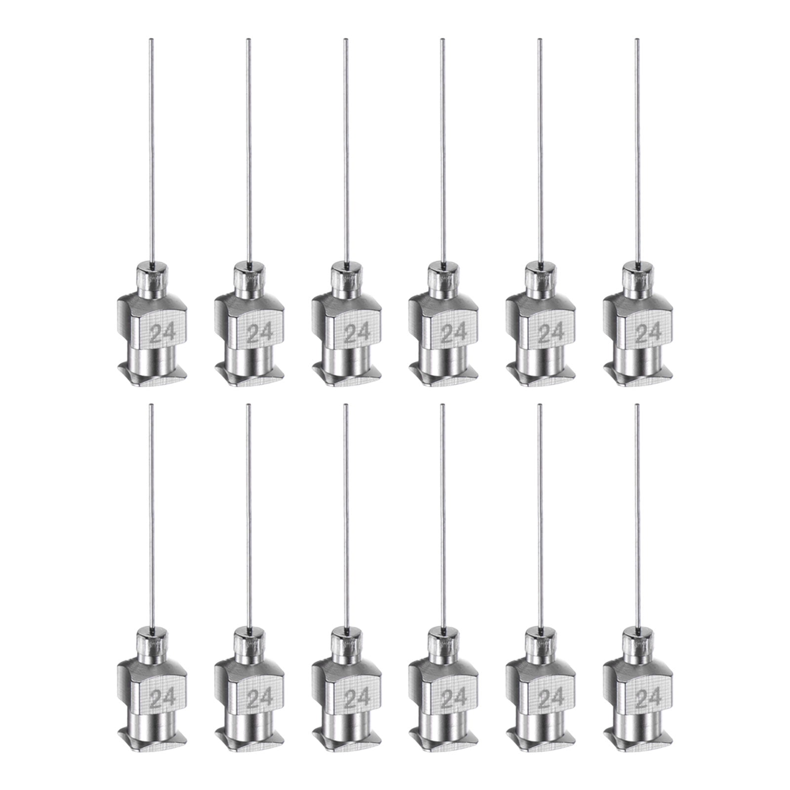 Uxcell 24G Stainless Steel Dispensing Needles, 1" Glue Needle Tube ...