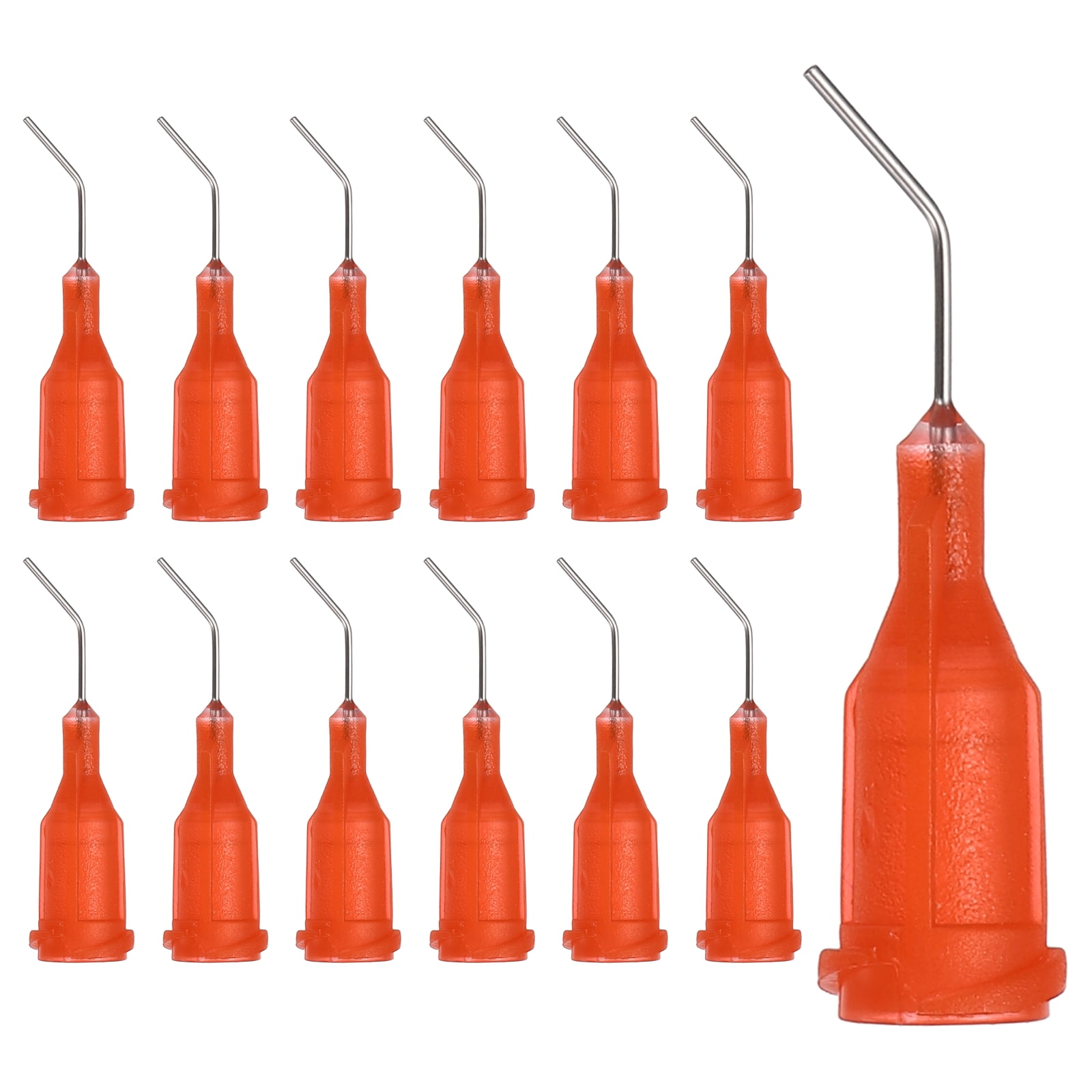 Uxcell 24Ga Angled Dispensing Needles, 25Pcs 0.5Inch 45° Curved ...