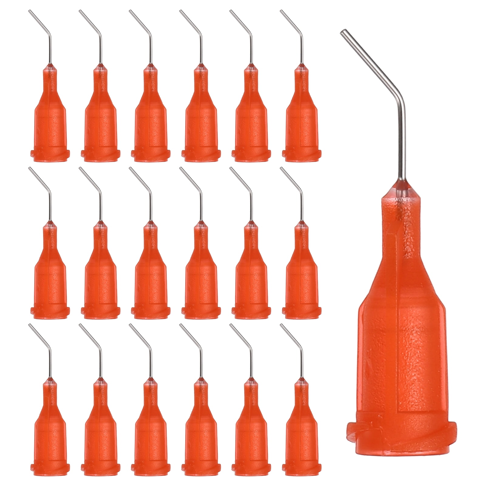Uxcell 24Ga Angled Dispensing Needles, 66Pcs 0.5Inch 45° Curved ...