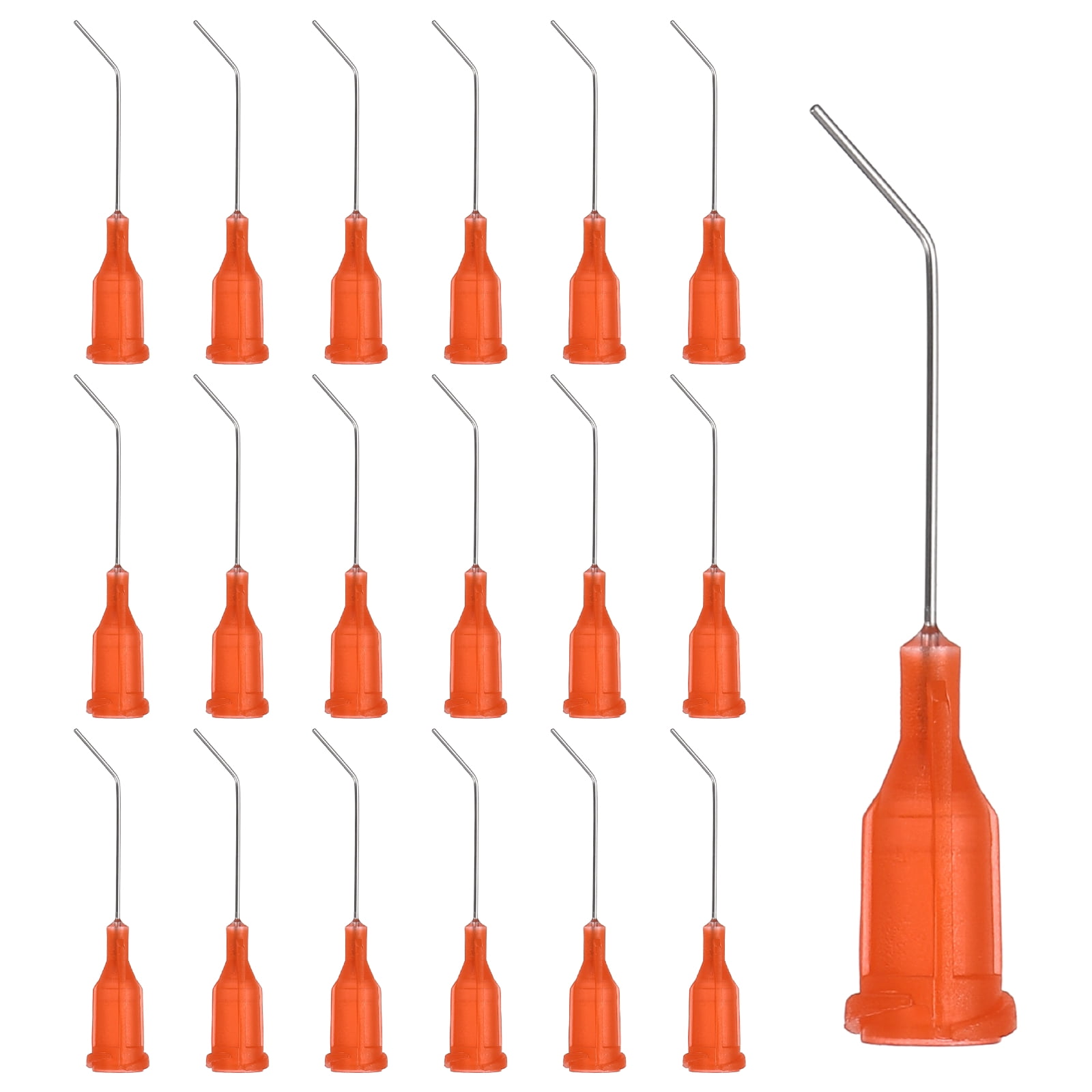 Uxcell 24Ga Angled Dispensing Needles, 66Pcs 1Inch 45° Curved ...