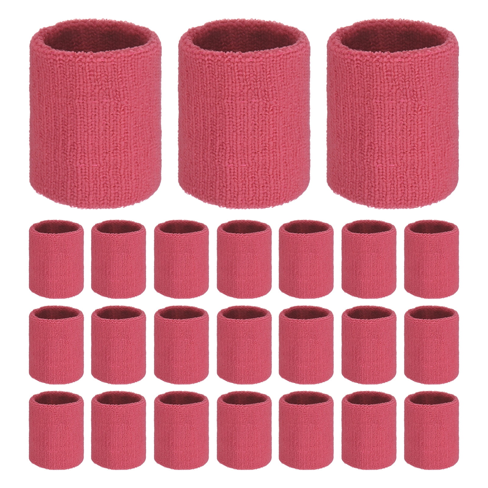 Uxcell 24PCS Sports Sweatbands, Cotton Wristbands Sweat Absorbent for ...