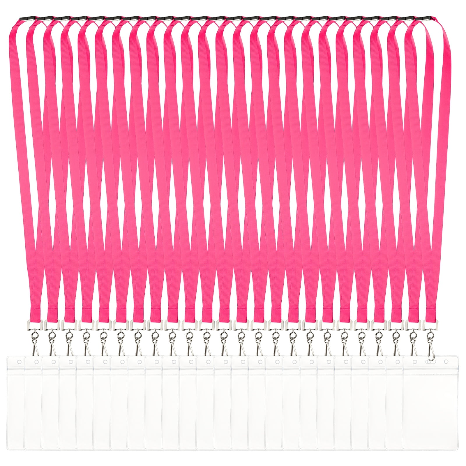 Uxcell 24Pack Colored Lanyards for ID Badges, Breakaway Lanyards for ...