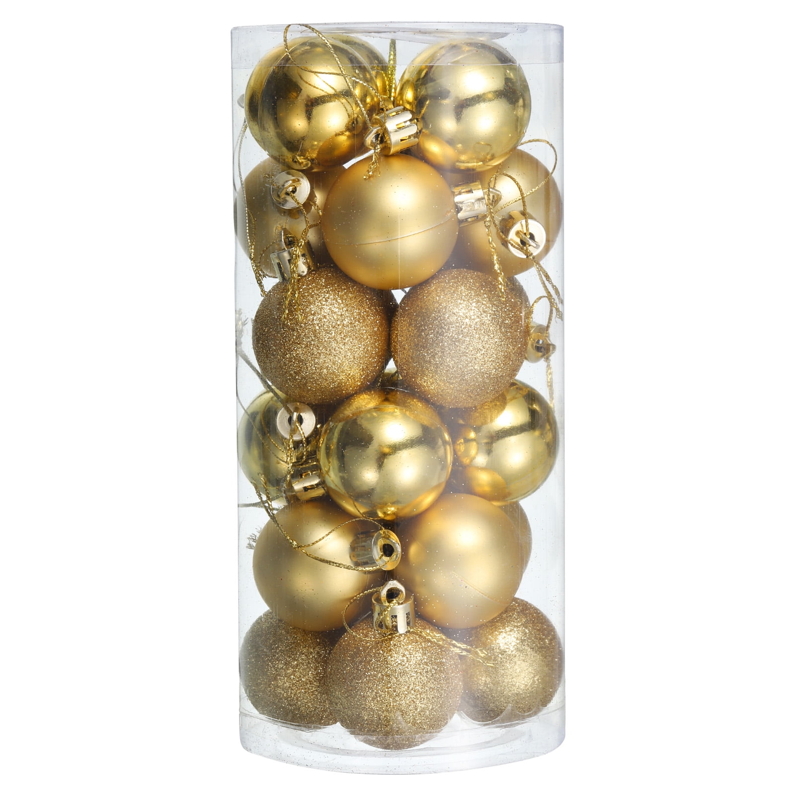 Uxcell 24Pcs 1.5" Christmas Balls Ornaments, Shatterproof Hanging Ball ...