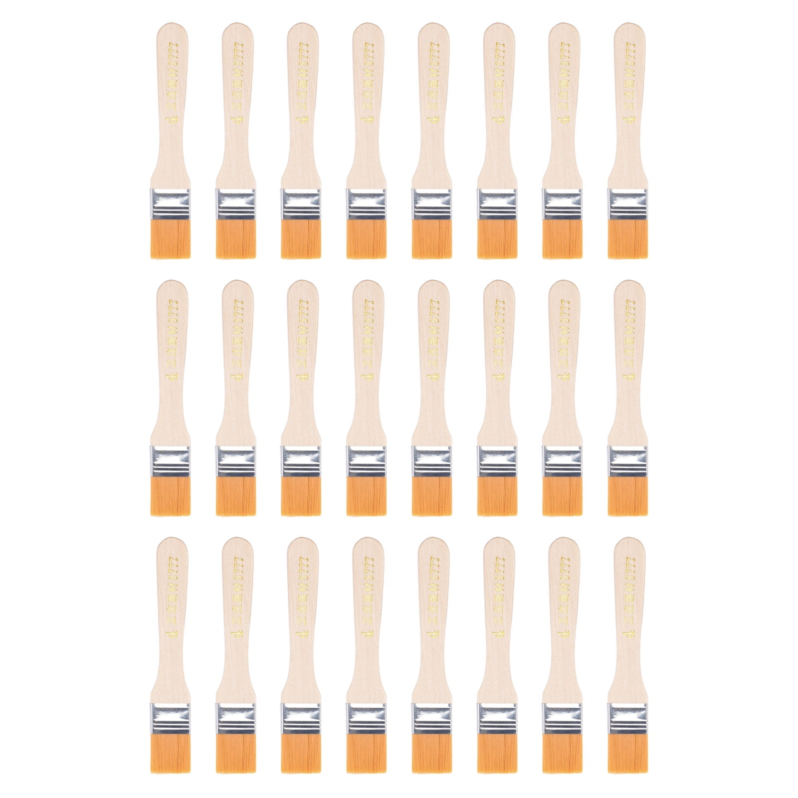 Uxcell 24Pcs 6" Paint Brush 1" Width Soft Nylon Bristle with Wood ...