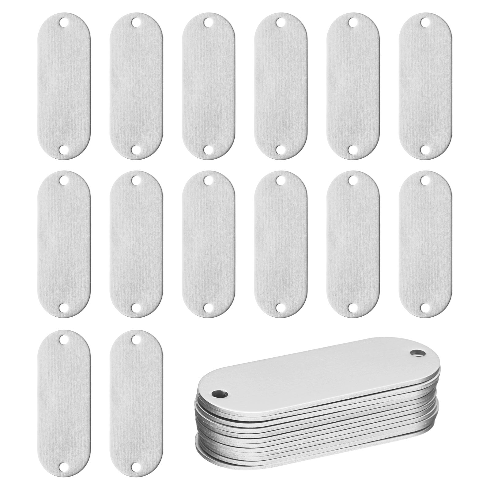 Uxcell 24Pcs Aluminum Engraving Blanks Tags, Metal Blank Tags Stamping ...