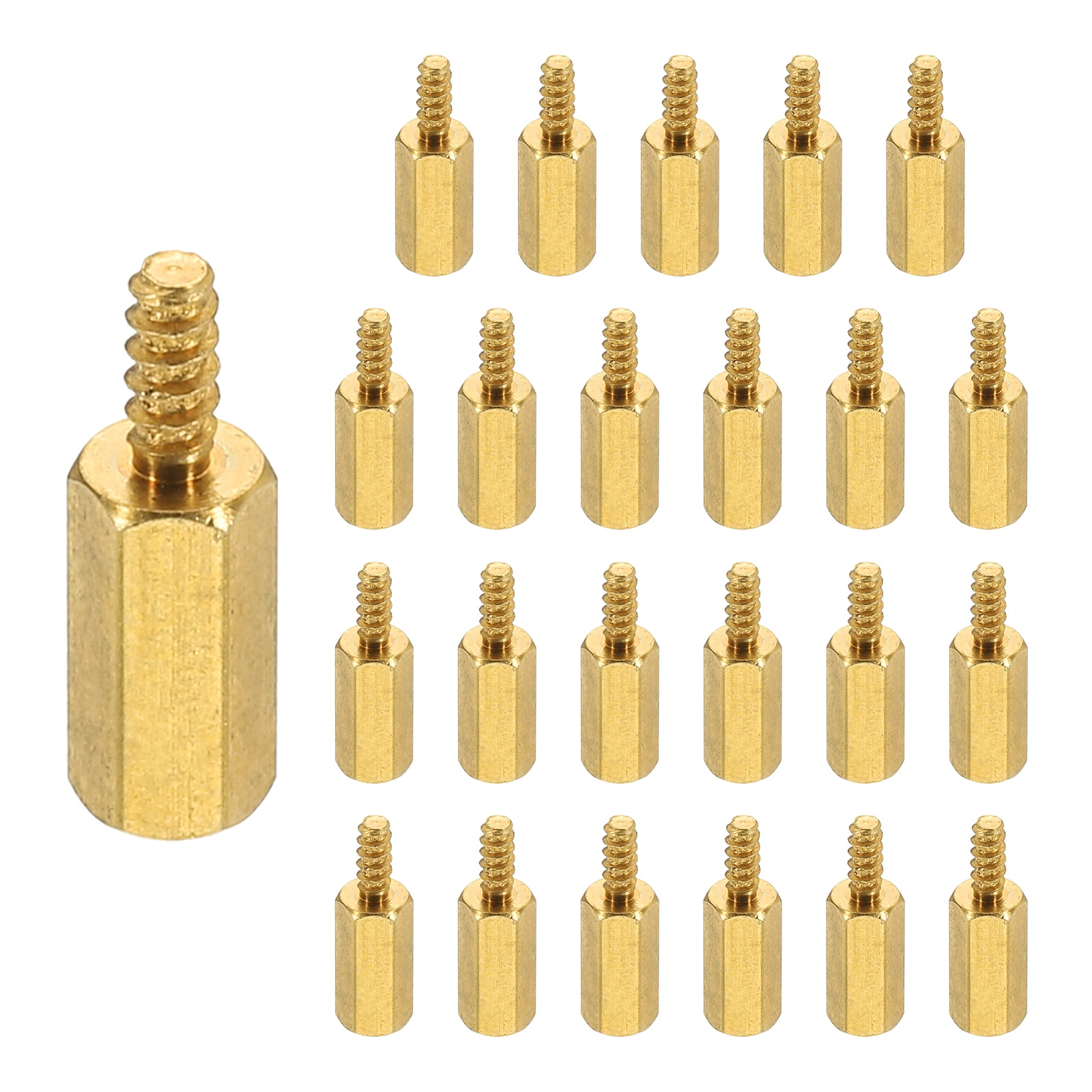 Uxcell 24Pcs M2.5.5 10+6mm Hex Standoff Spacer, Male to Female Copper ...