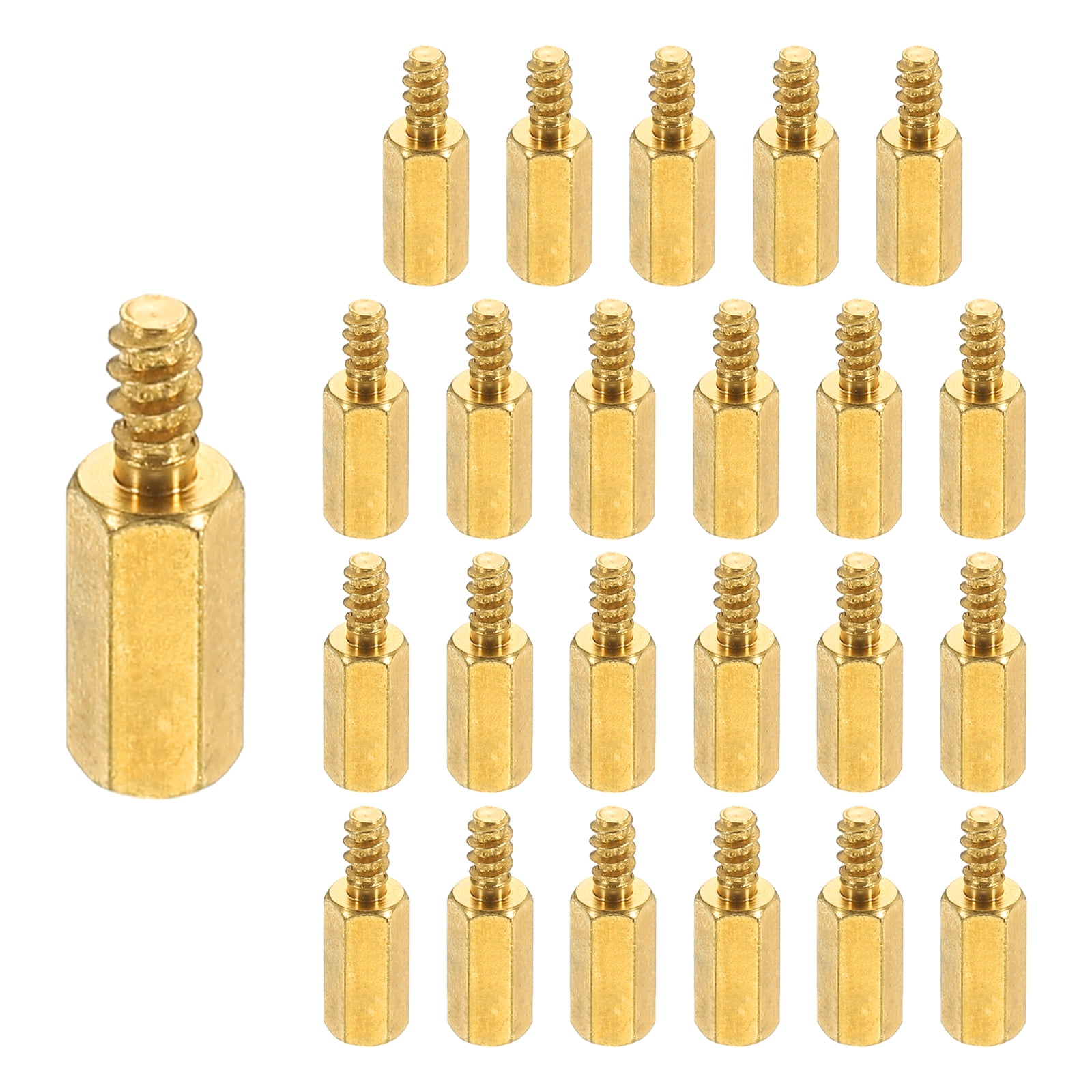 Uxcell 24Pcs M3 12+6mm Hex Standoff Spacer, Male to Female Copper ...