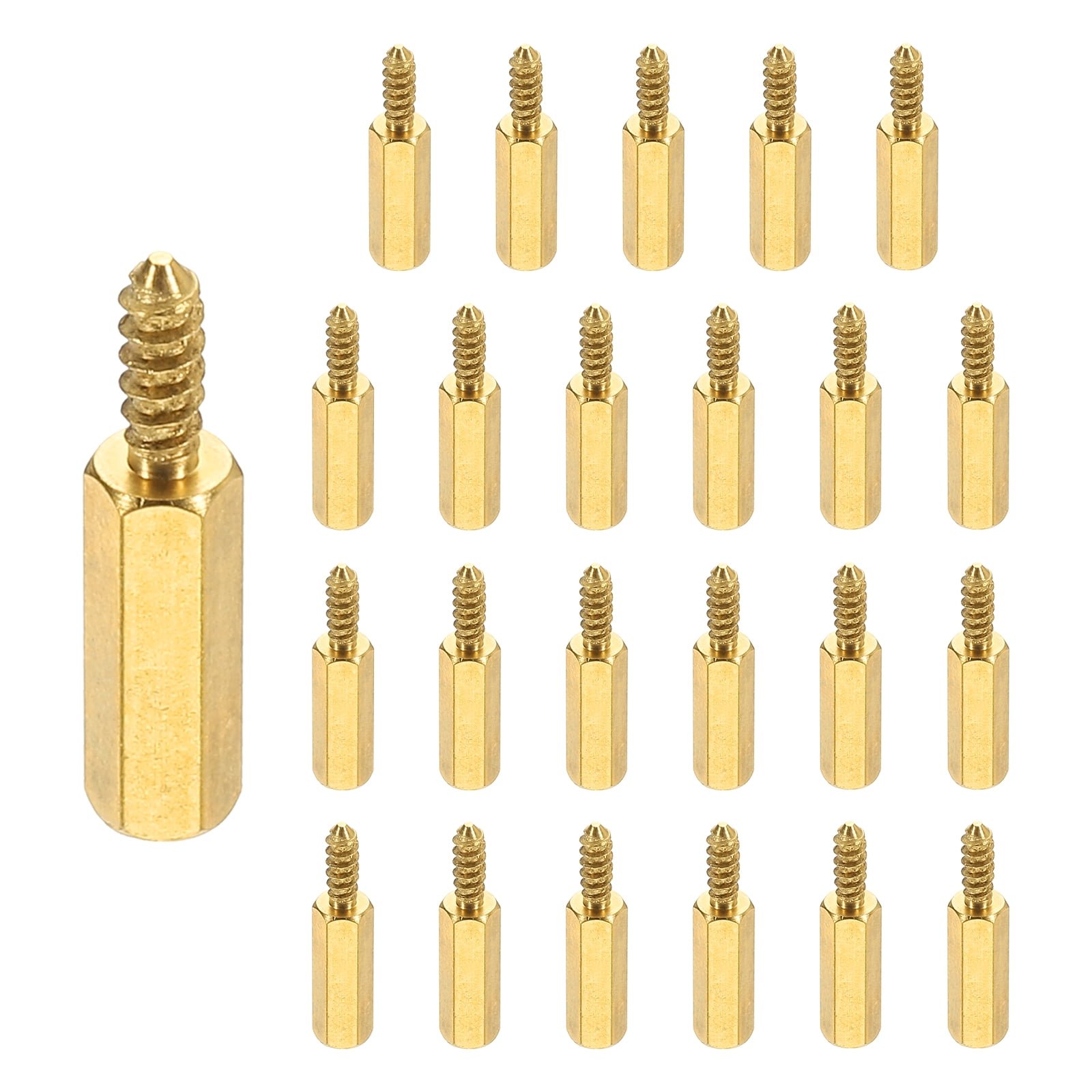 Uxcell 24Pcs M3 14+8mm Hex Standoff Spacer, Male to Female Copper ...
