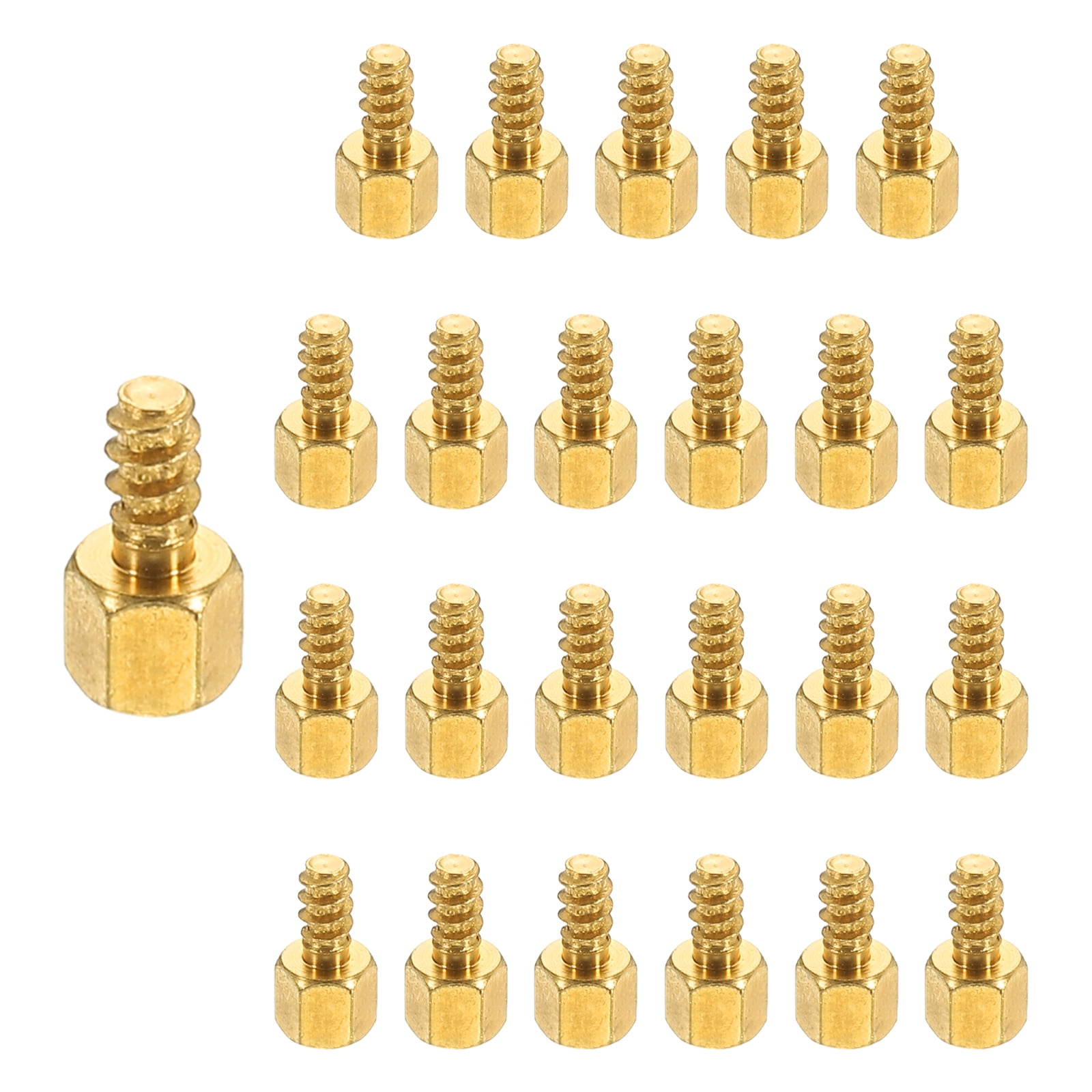 Uxcell 24Pcs M3 4+6mm Hex Standoff Spacer, Male to Female Copper ...
