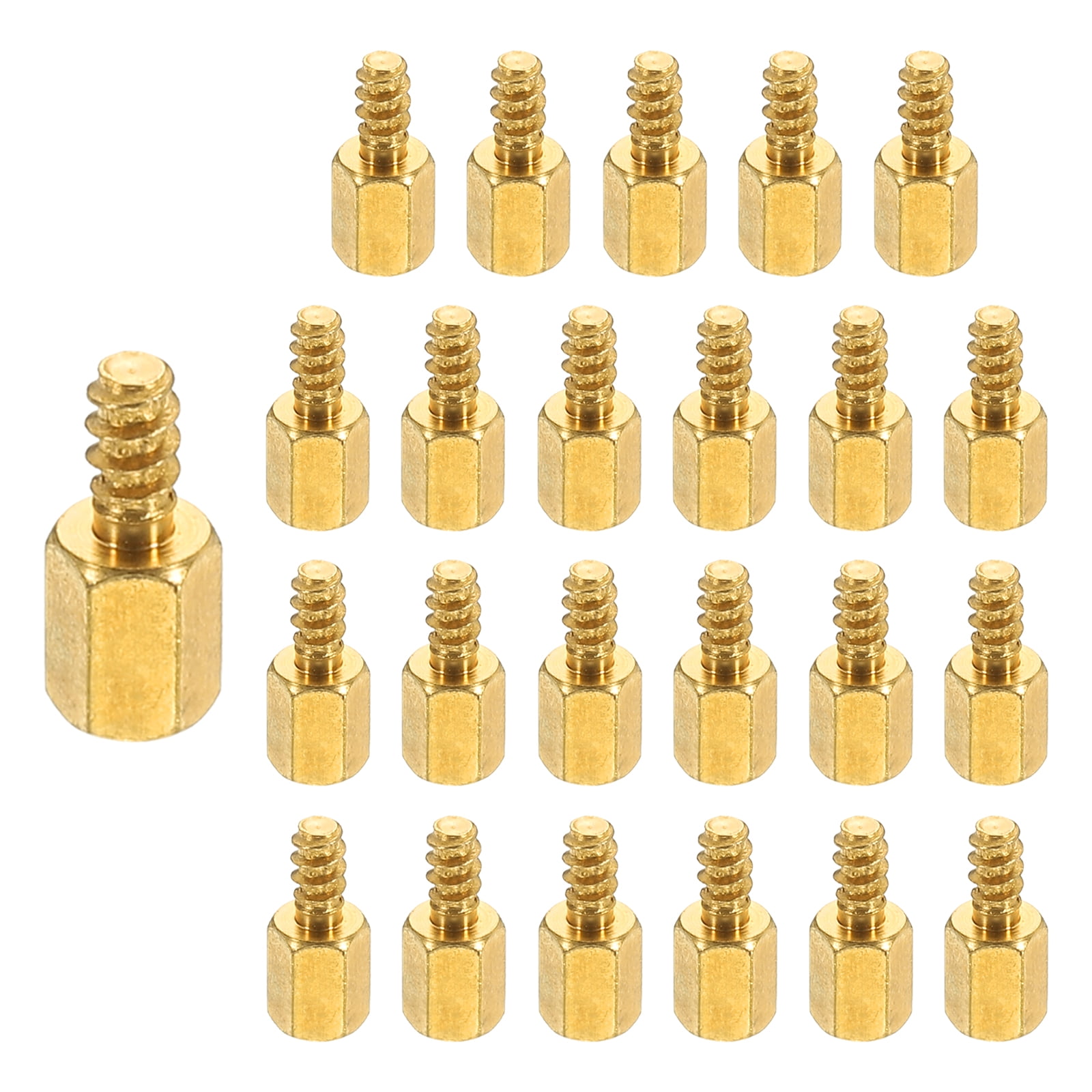 Uxcell 24Pcs M3 6+6mm Hex Standoff Spacer, Male to Female Copper ...