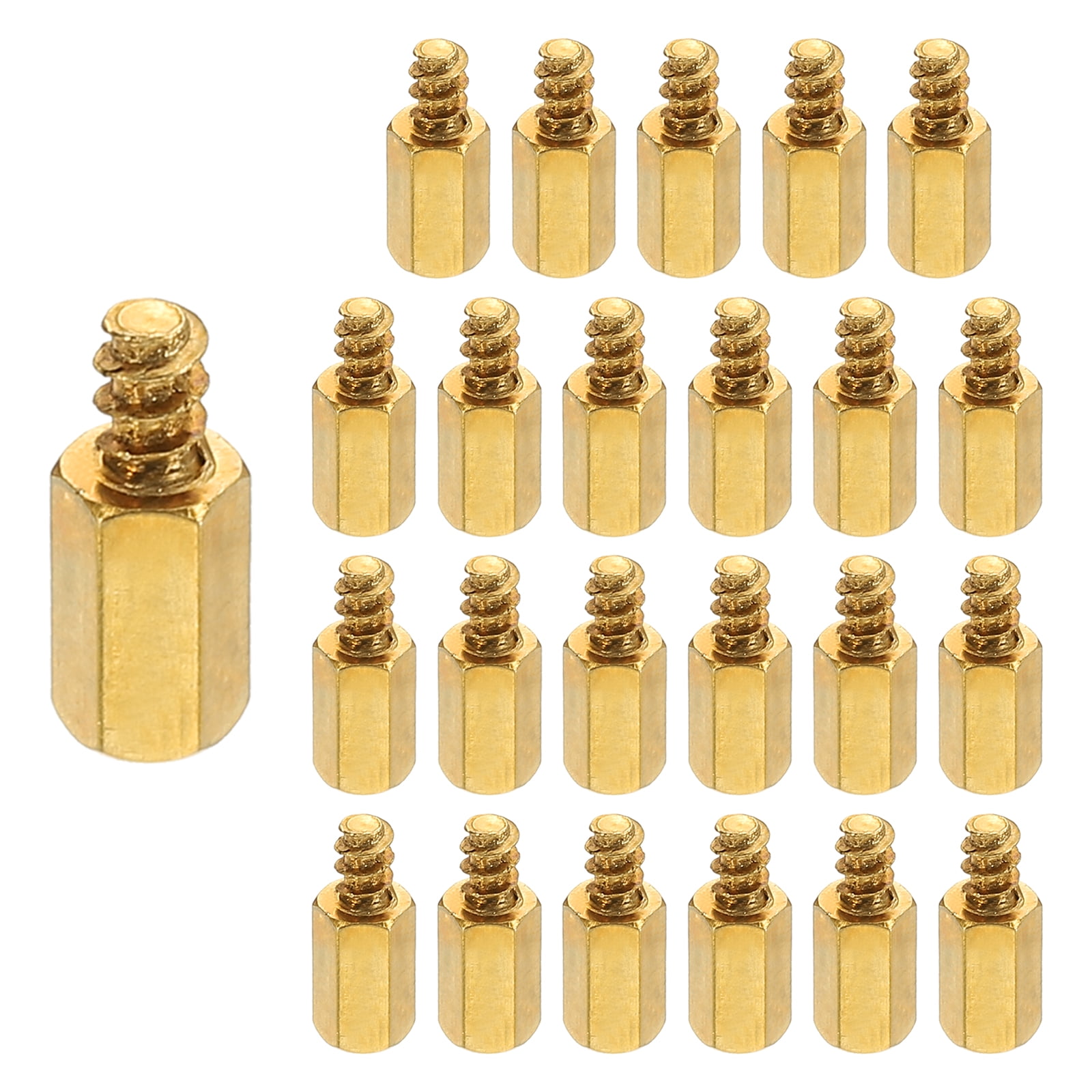 Uxcell 24Pcs M4 10+6mm Hex Standoff Spacer, Male to Female Copper ...
