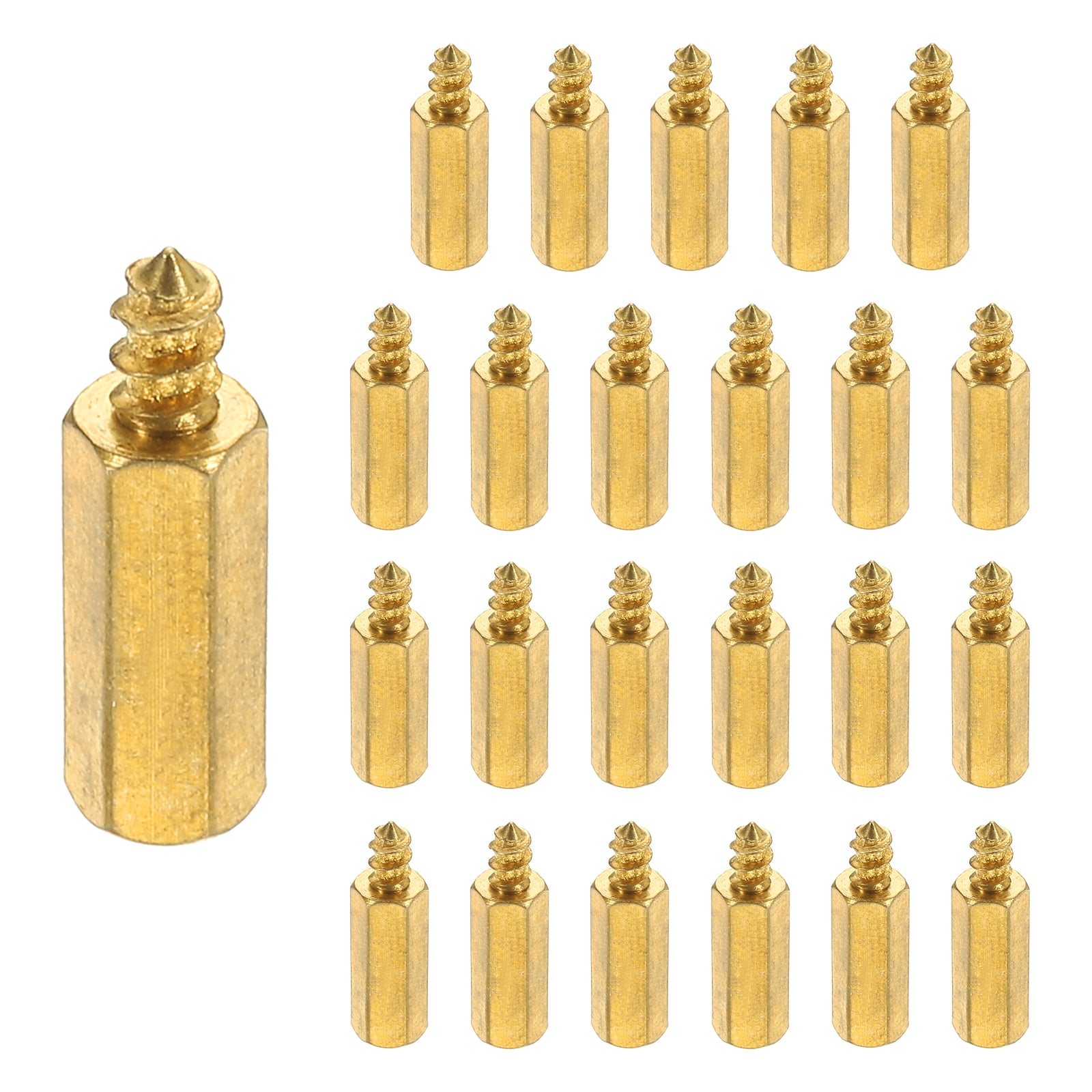 Uxcell 24Pcs M4 15+6mm Hex Standoff Spacer, Male to Female Copper ...