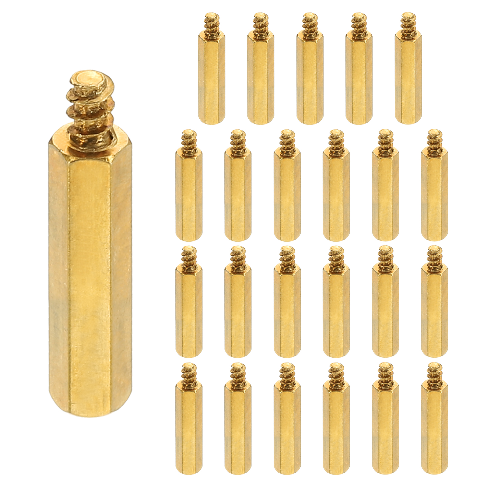 Uxcell 24Pcs M4 25+6mm Hex Standoff Spacer, Male to Female Copper ...