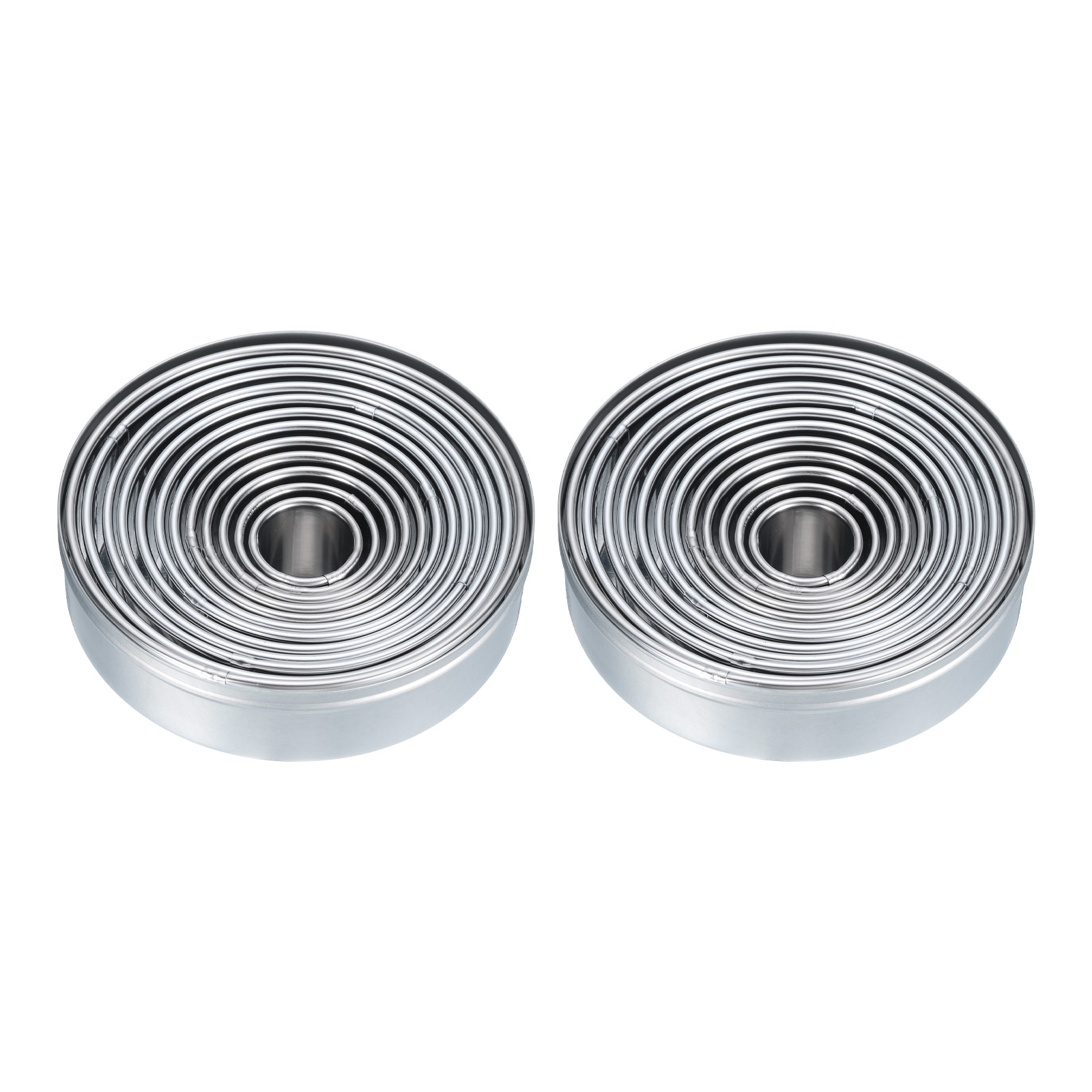 Uxcell 24Pcs Round Biscuit Cutter Set Stainless Steel Circle Baking ...