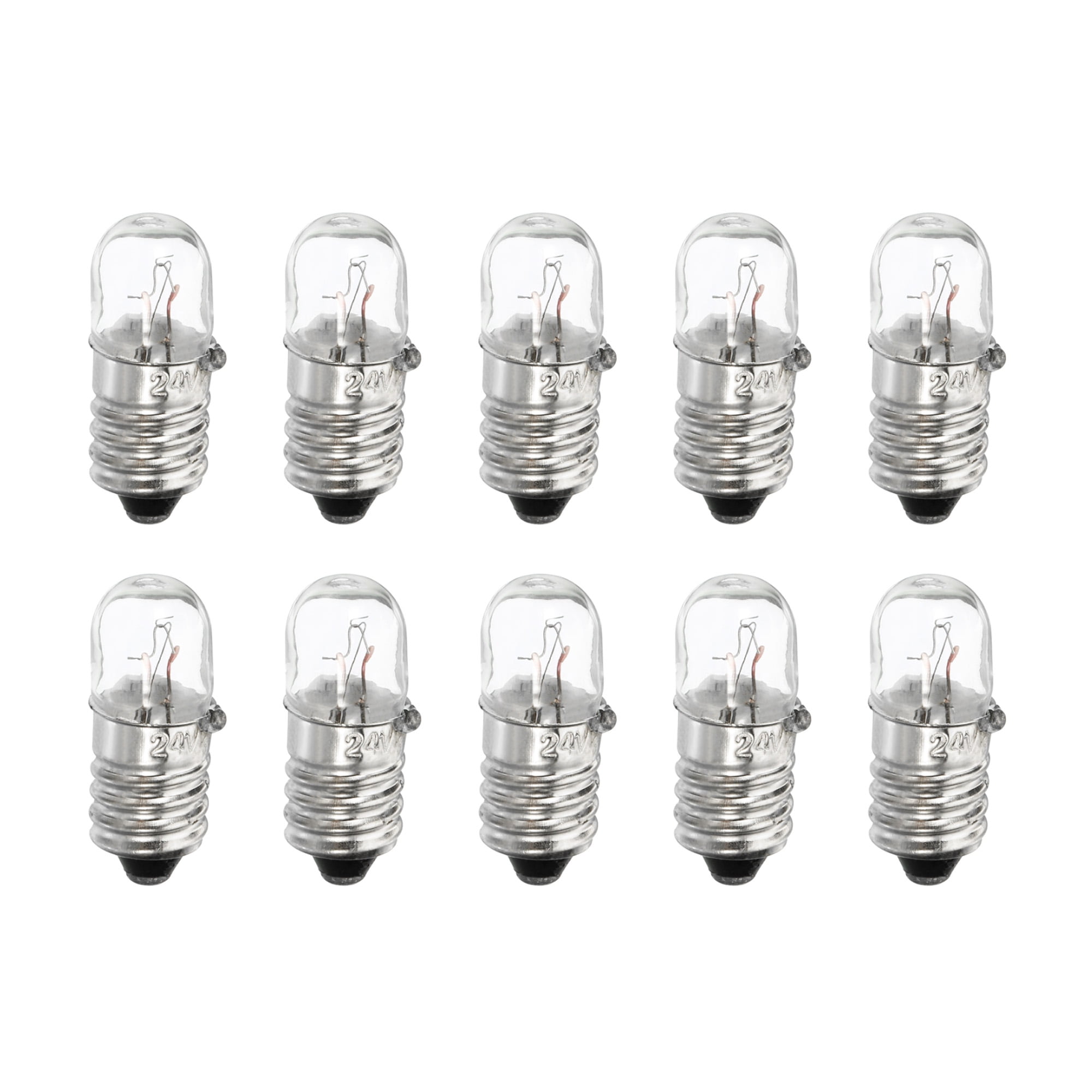 Uxcell 24V/2W E10 Warm Yellow Light Mini Incandescent Bulbs with Box 1 ...