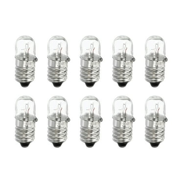 Uxcell 3.8V E10 Warm Yellow Light Mini Incandescent Bulbs with Box 1 ...