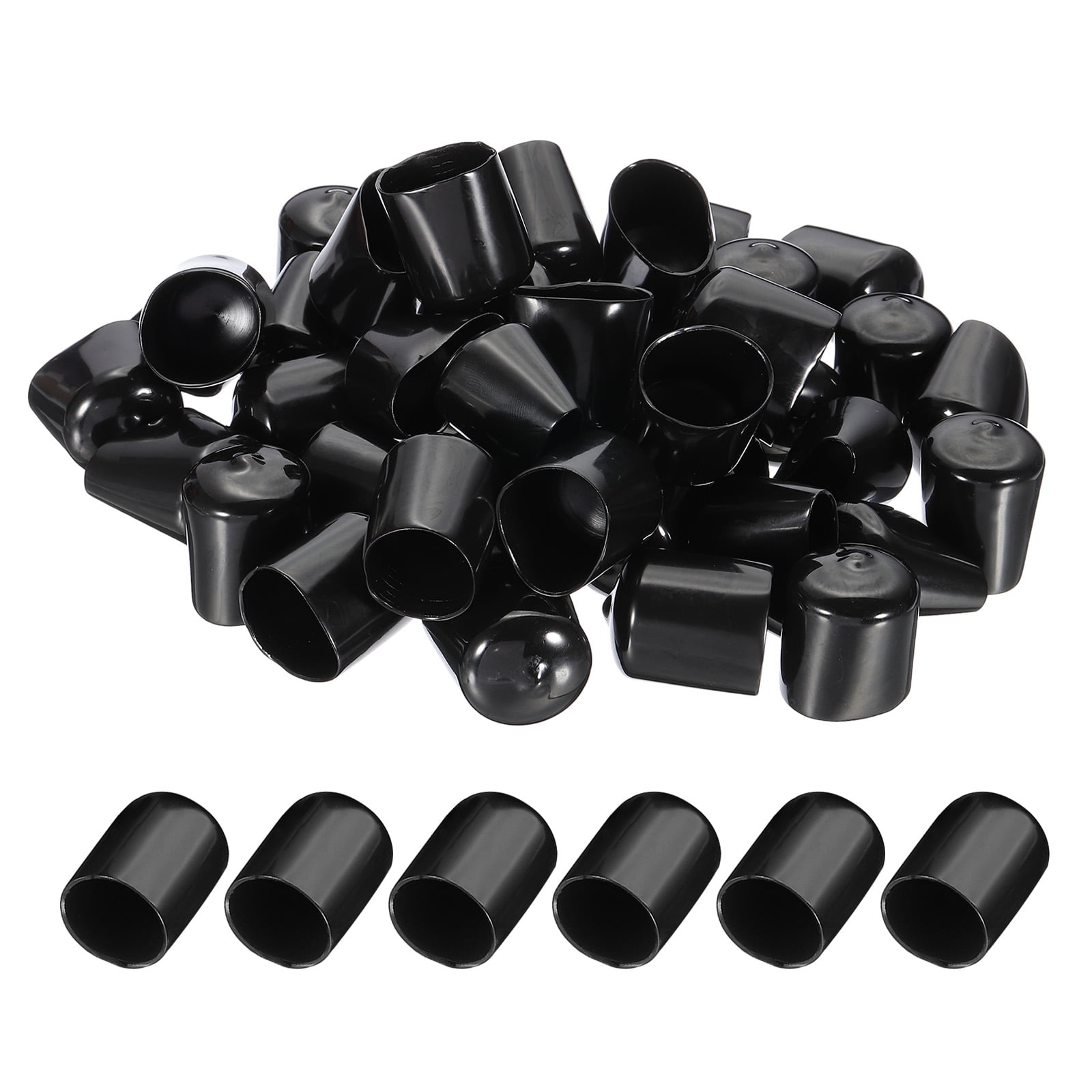 Uxcell 24mm/0.94" Rubber End Caps 44Pcs Covers Flexible Caps Covers ...