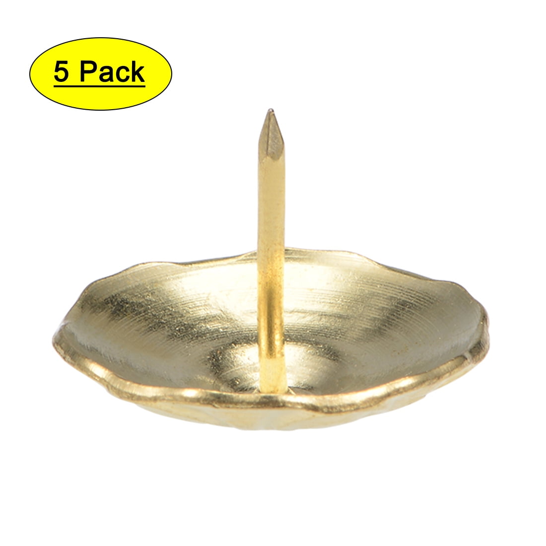 Uxcell 24mm Head Dia Round Thumb Push Pins Gold Tone Upholstery Nails ...