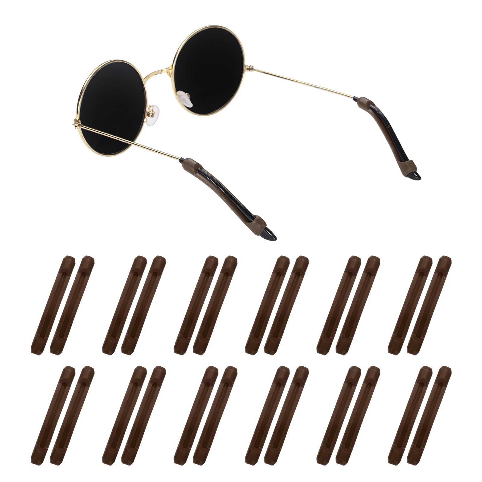 Uxcell 24pair Silicone Eyeglass Temple Tips Sleeve Retainer Anti-Slip ...