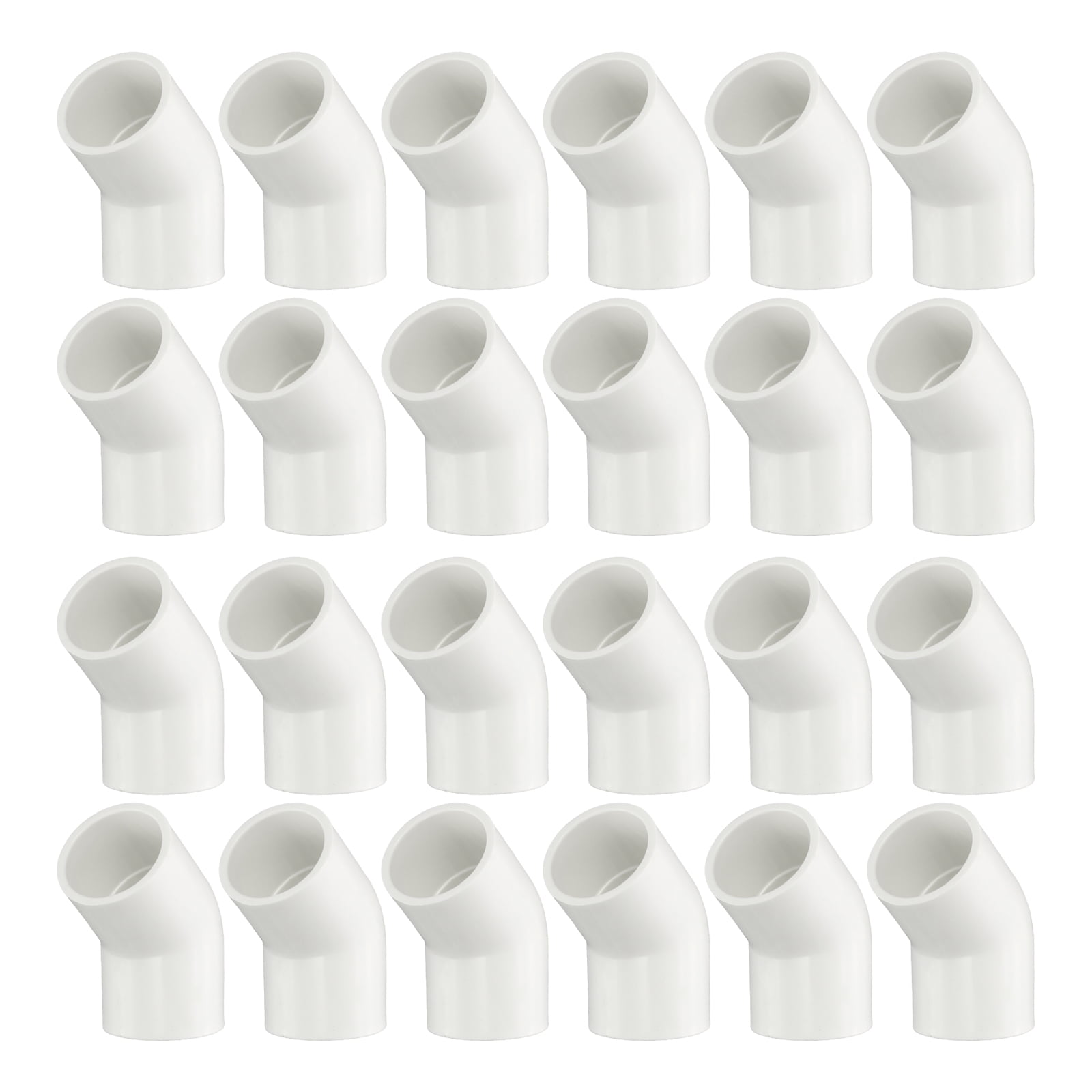 Uxcell 24Pcs 45 Degree Elbow Pipe Fittings 2 Way 20 x 40 mm for DIY ...
