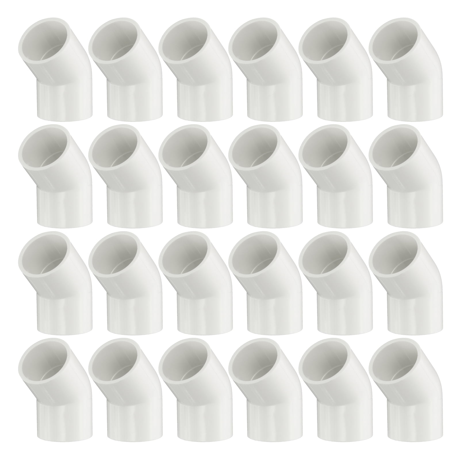 Uxcell 24pcs 3/4" 45 Degree Elbow Pipe Fittings, Furniture Construction ...