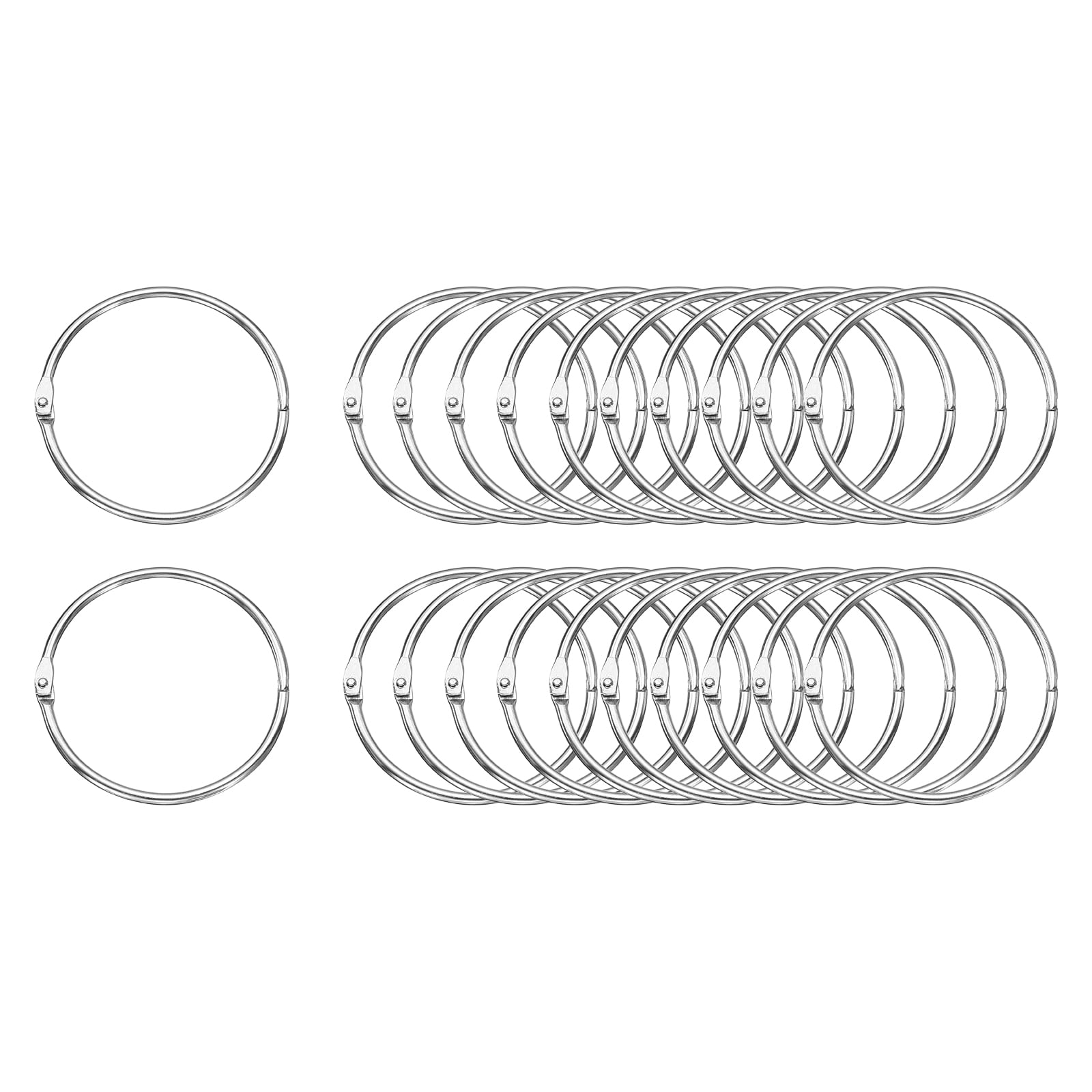 Uxcell 24pcs Binder Rings 3 Inch Loose Leaf Binder Ring Metal Book ...