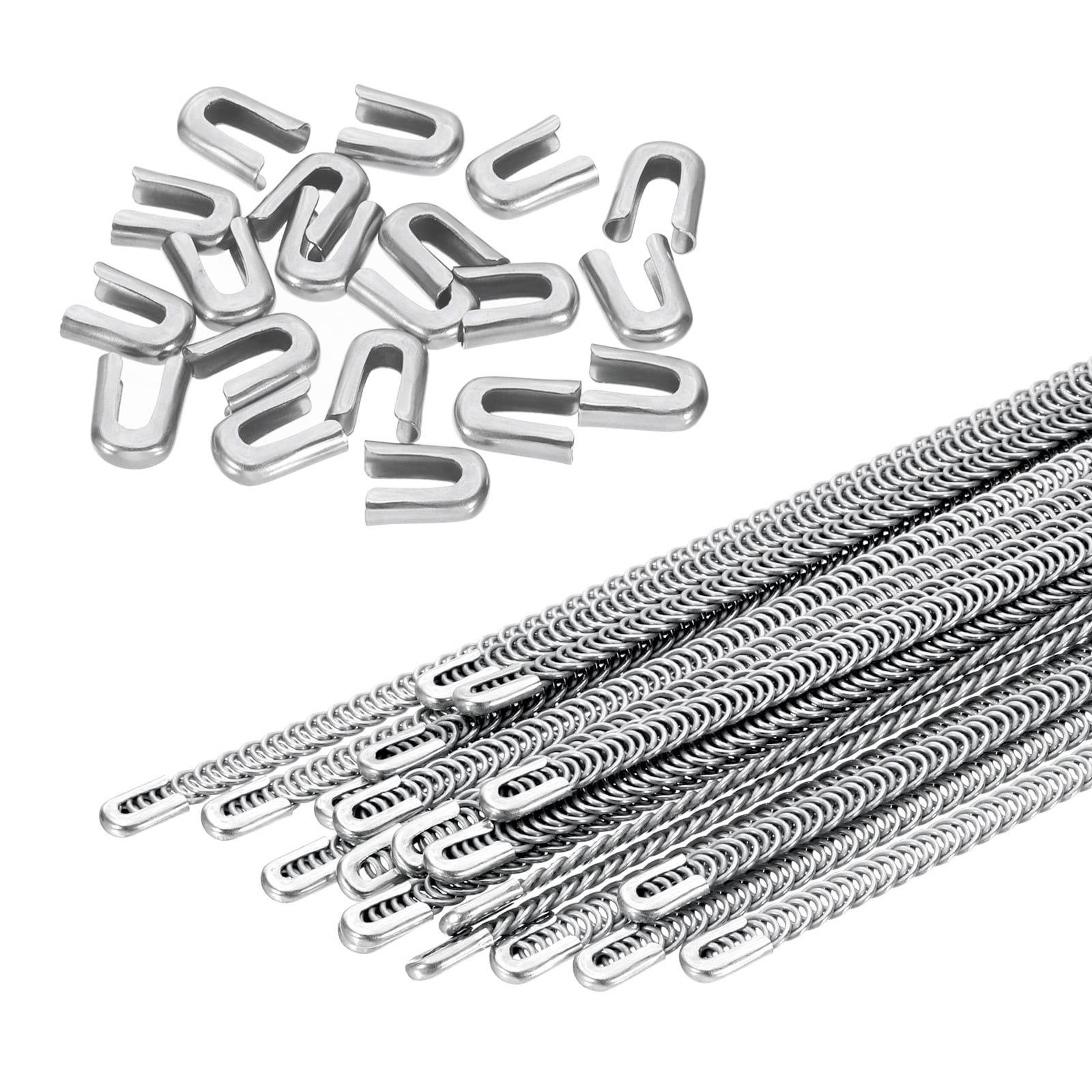 Uxcell 20 Pcs 8 Inch 304 Stainless Steel Metal Steel Spiral Corset ...