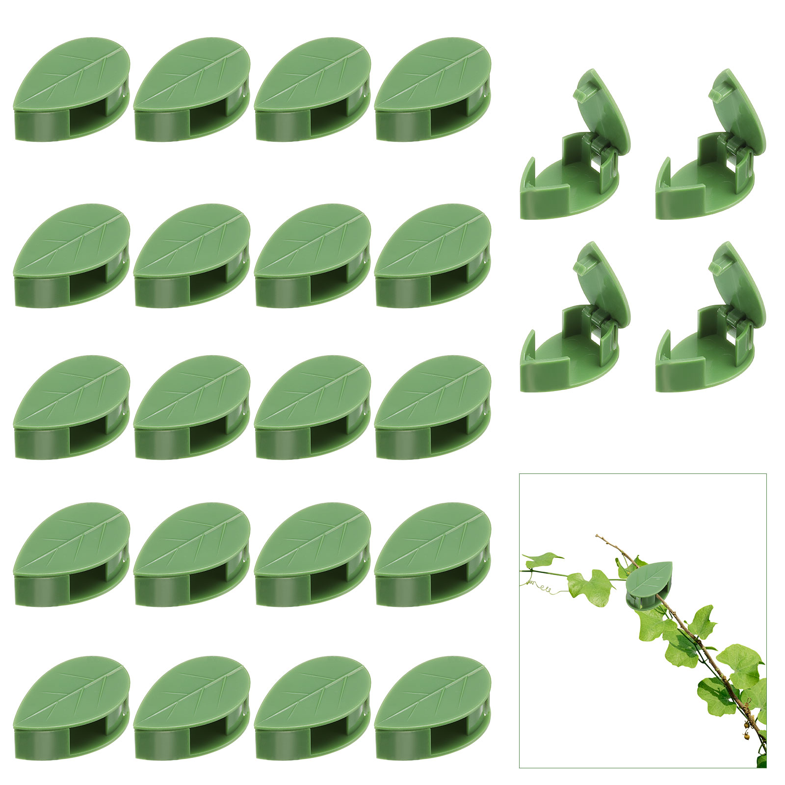 Uxcell 24pcs Plant Wall Clips Self-Adhesive Plant Climbing Wall Fixture ...