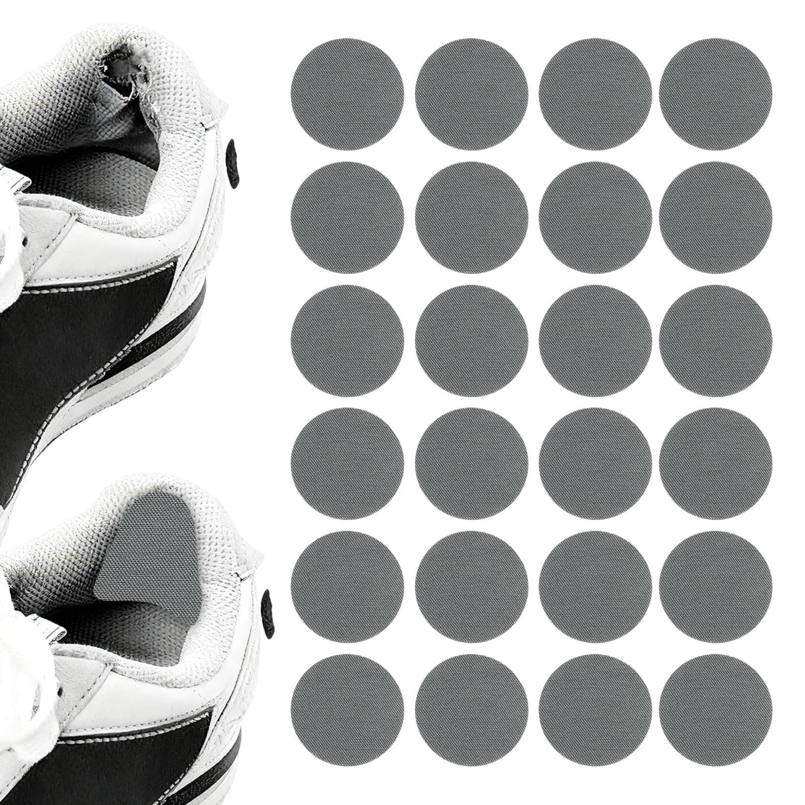 Uxcell 24pcs Shoe Patches for Holes 2" Circle Shape Self-Adhesive Shoe ...