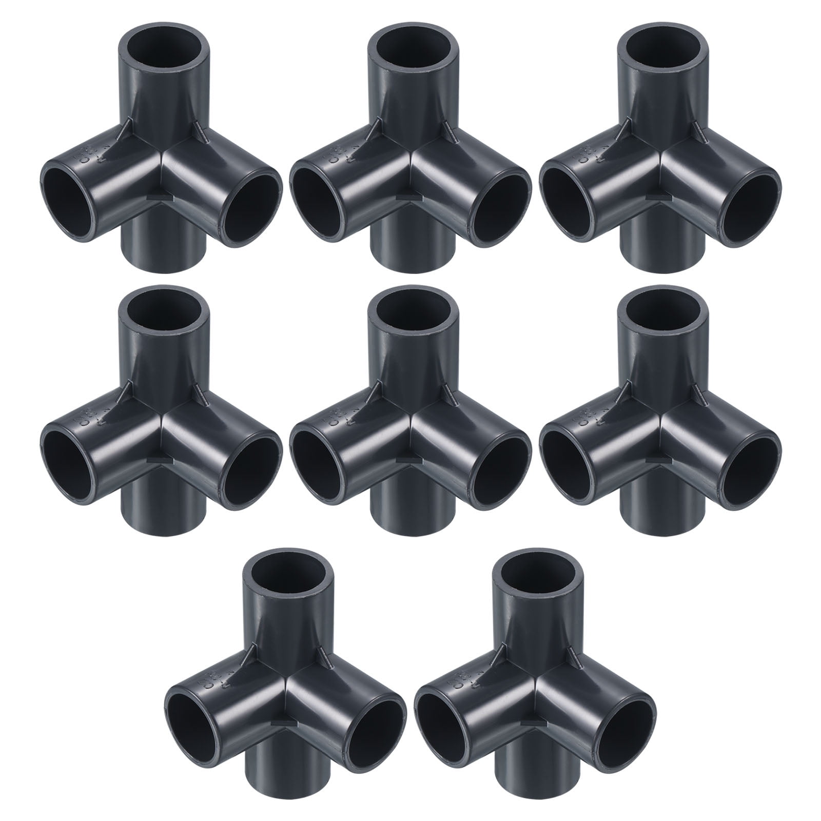 Uxcell 4 Way Elbow Pipe Fittings Pack Joint Coupling Pipe Adapter, Gray ...