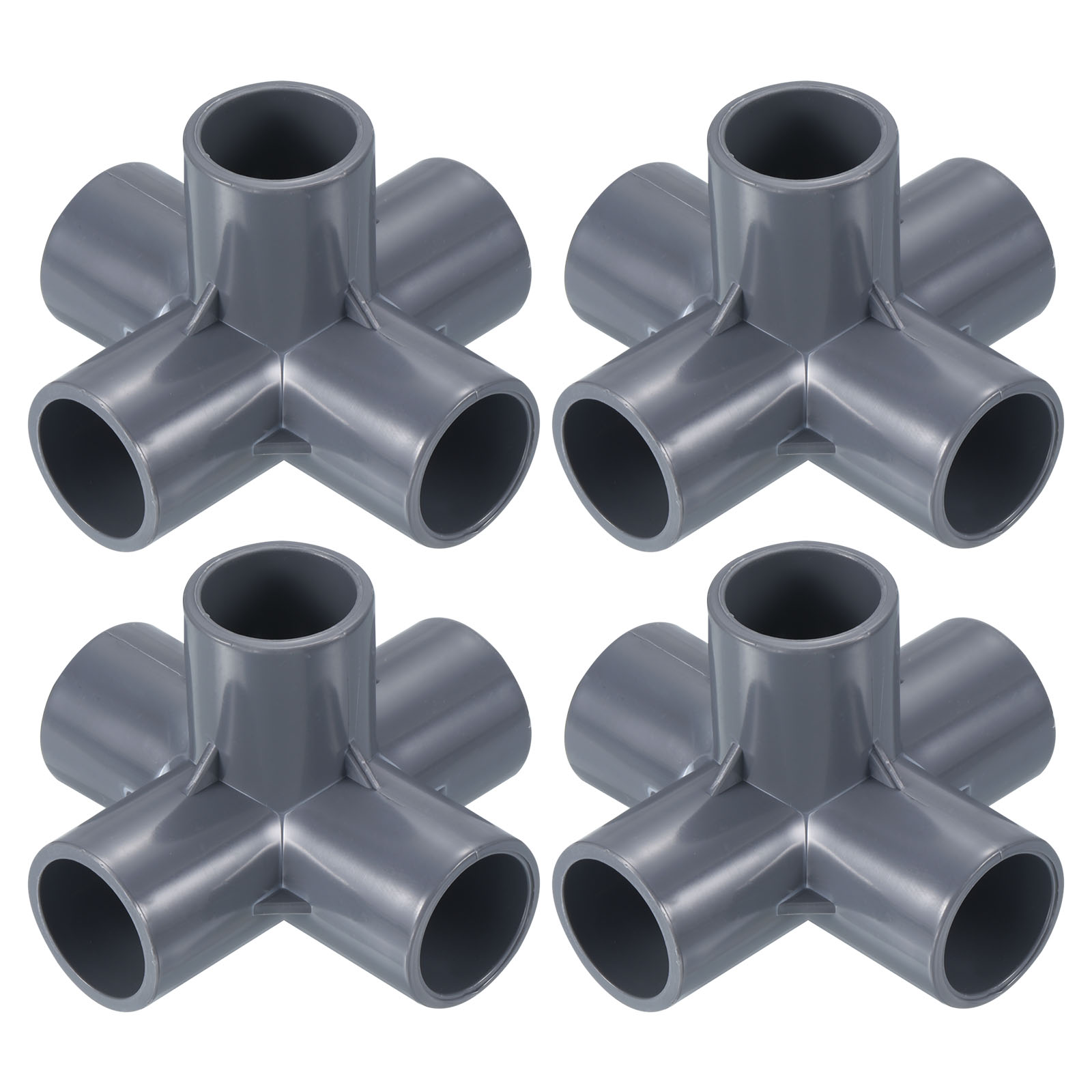 Uxcell 25/32" 5 Way Elbow Pipe Fittings UPVC, 4 Pack Joint Coupling ...