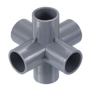 Uxcell UPVC Pipe Fitting 50mm Socket, 1 Pack Straight Coupling, Dark ...